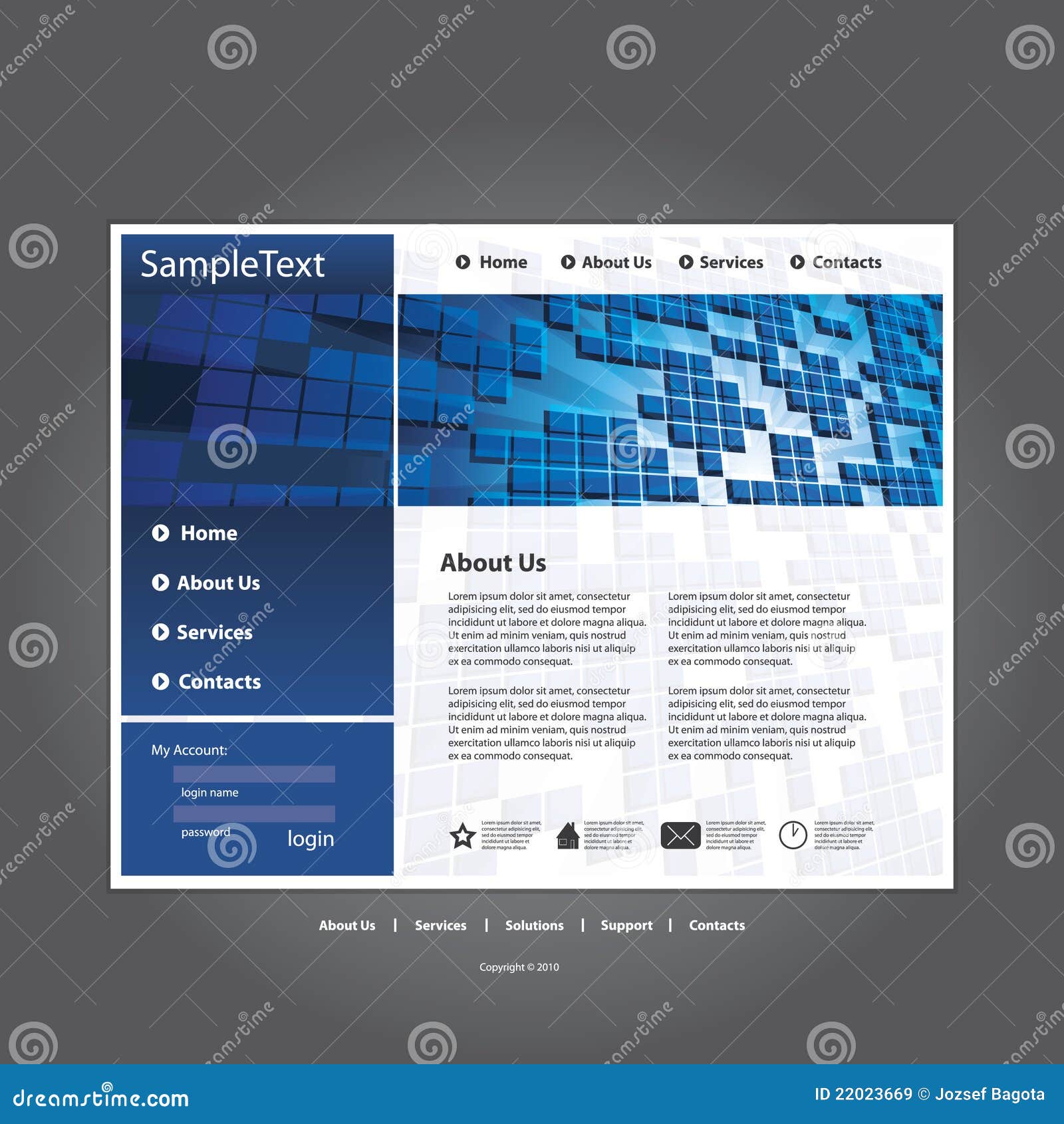 Website Template Vector stock vector. Illustration of idea - 22023669