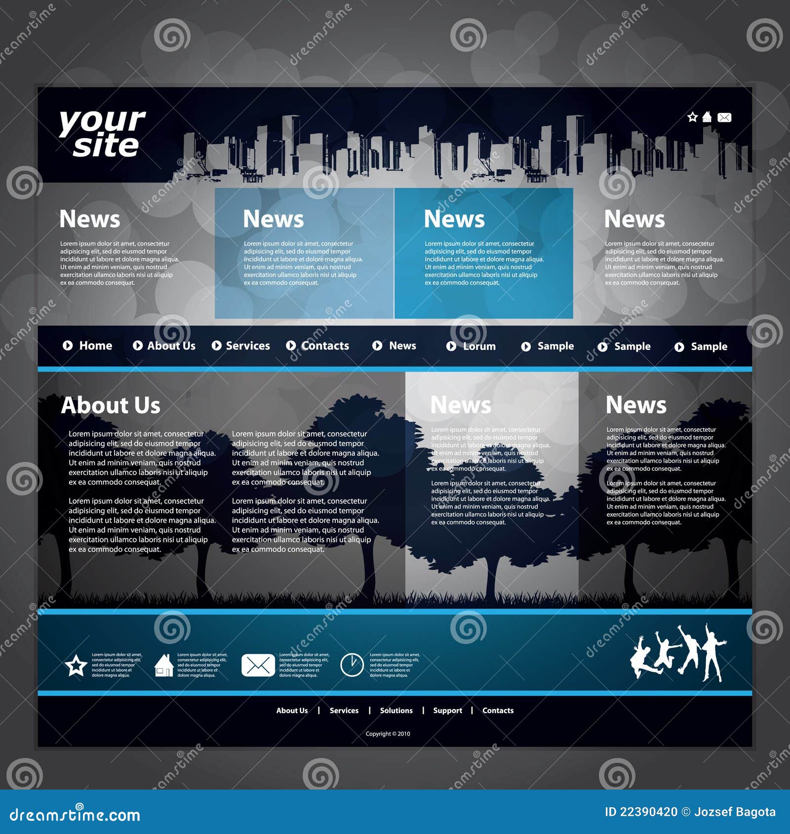 Website Template Vector stock vector. Illustration of communication ...