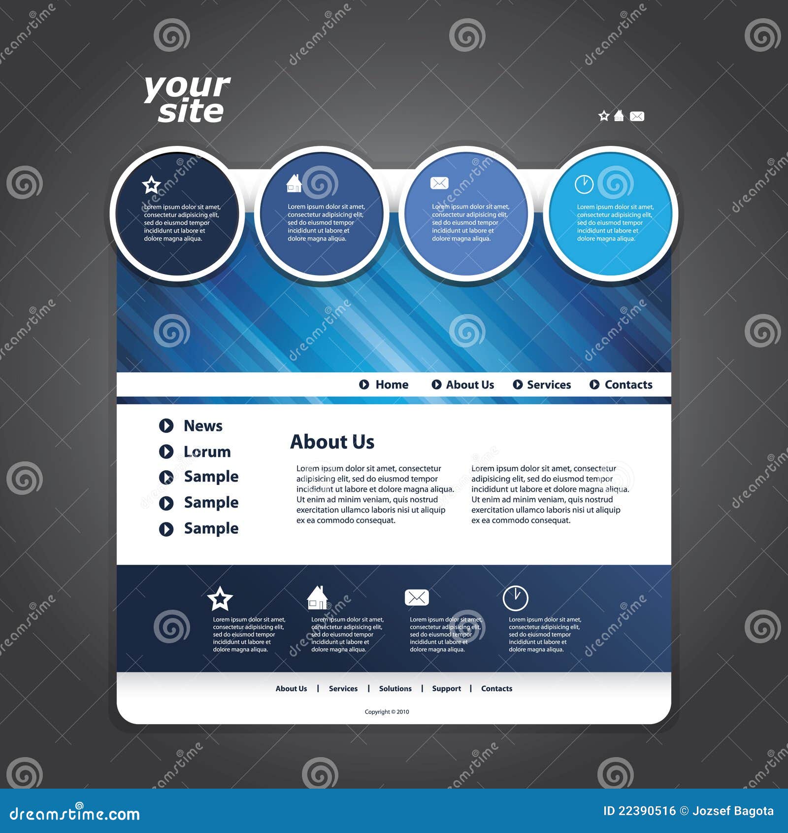 Website Template Vector stock vector. Illustration of diagonal - 22390516