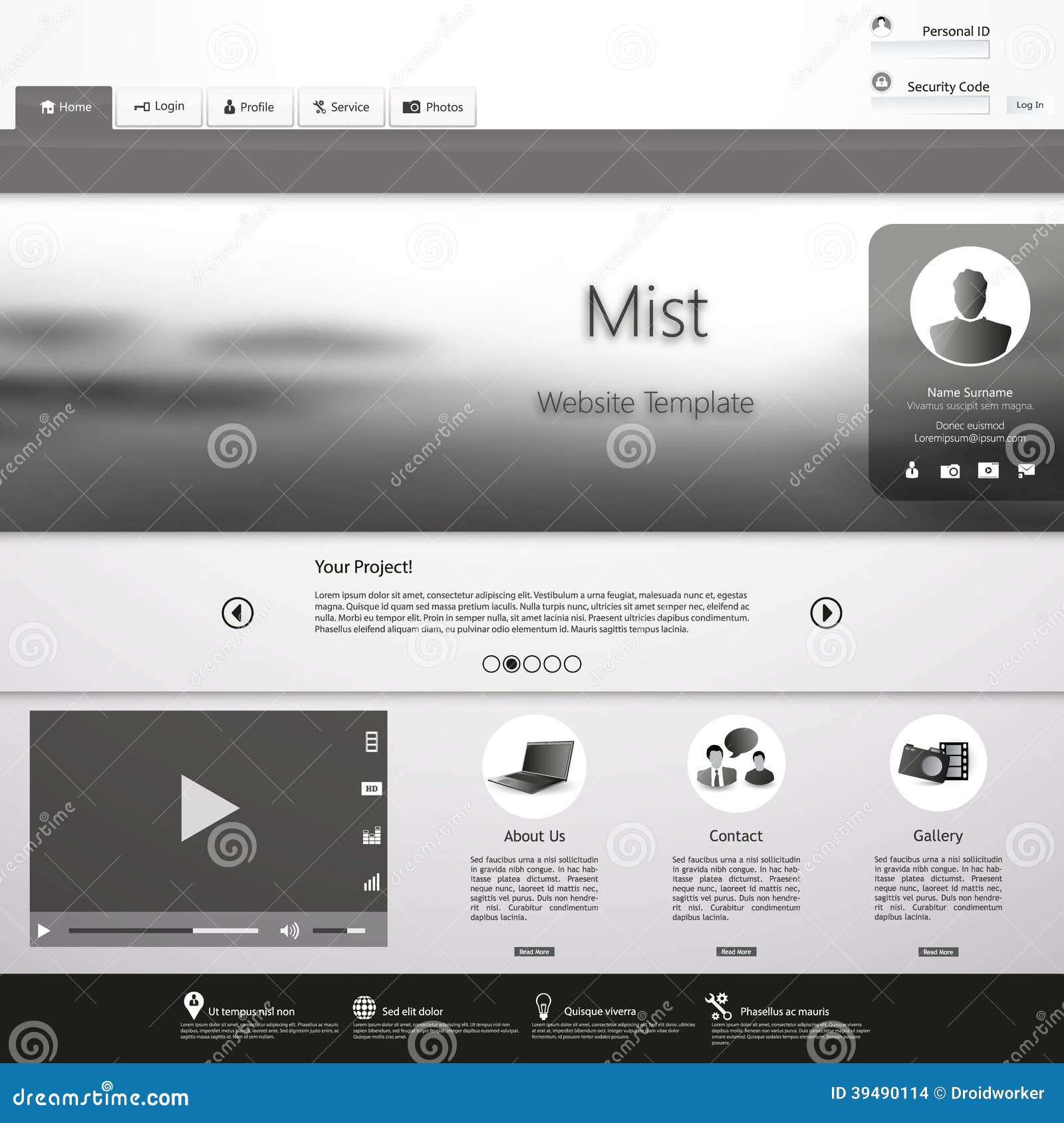 Grey Web Design Templates