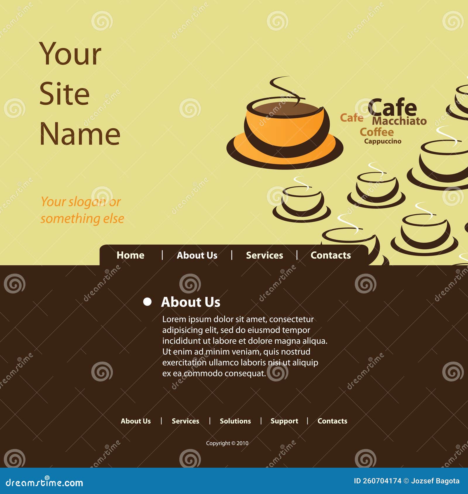 Website Template Vector stock vector. Illustration of gallery - 260704174