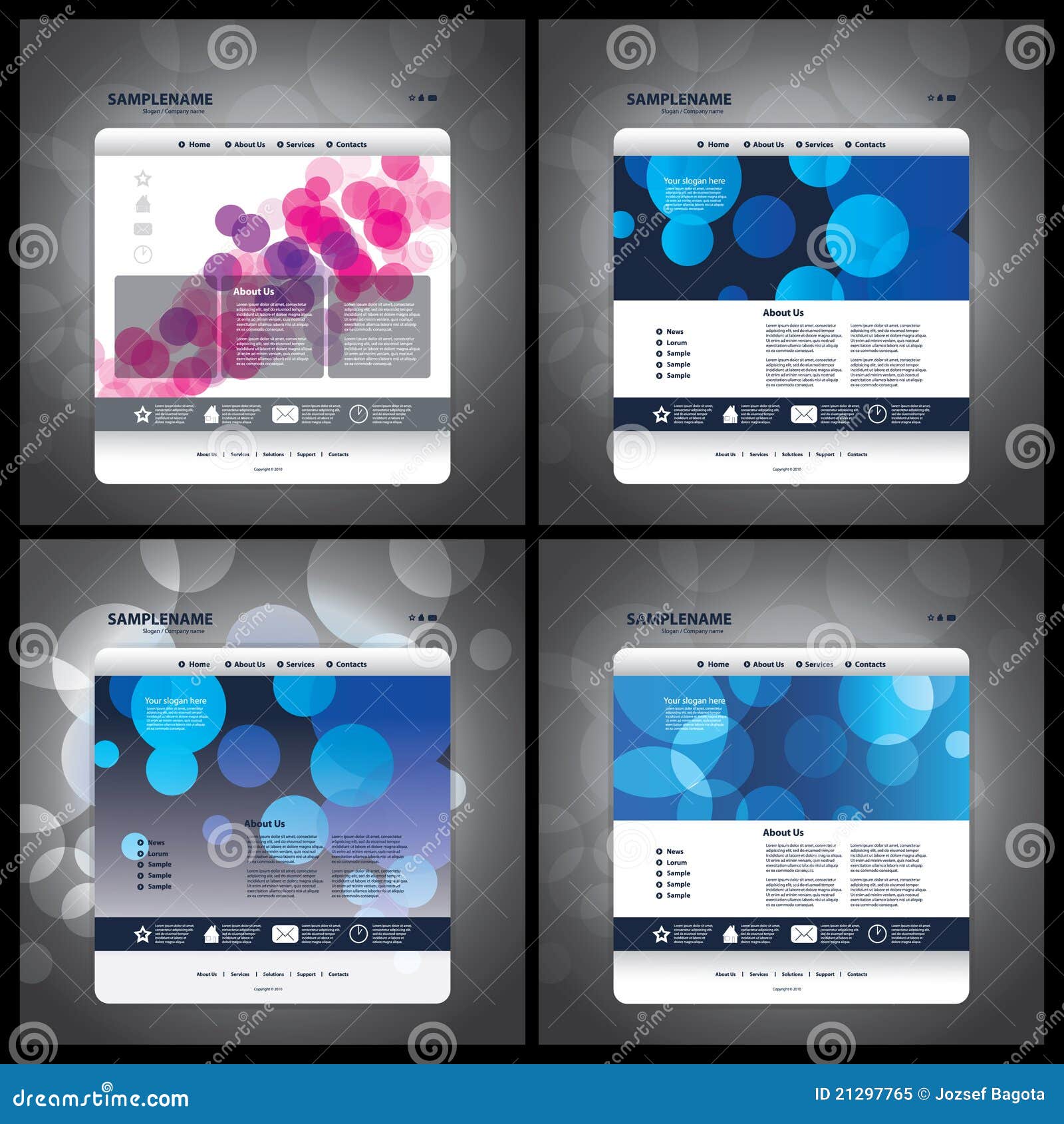 Website Template Vectors stock vector. Illustration of layout - 21297765