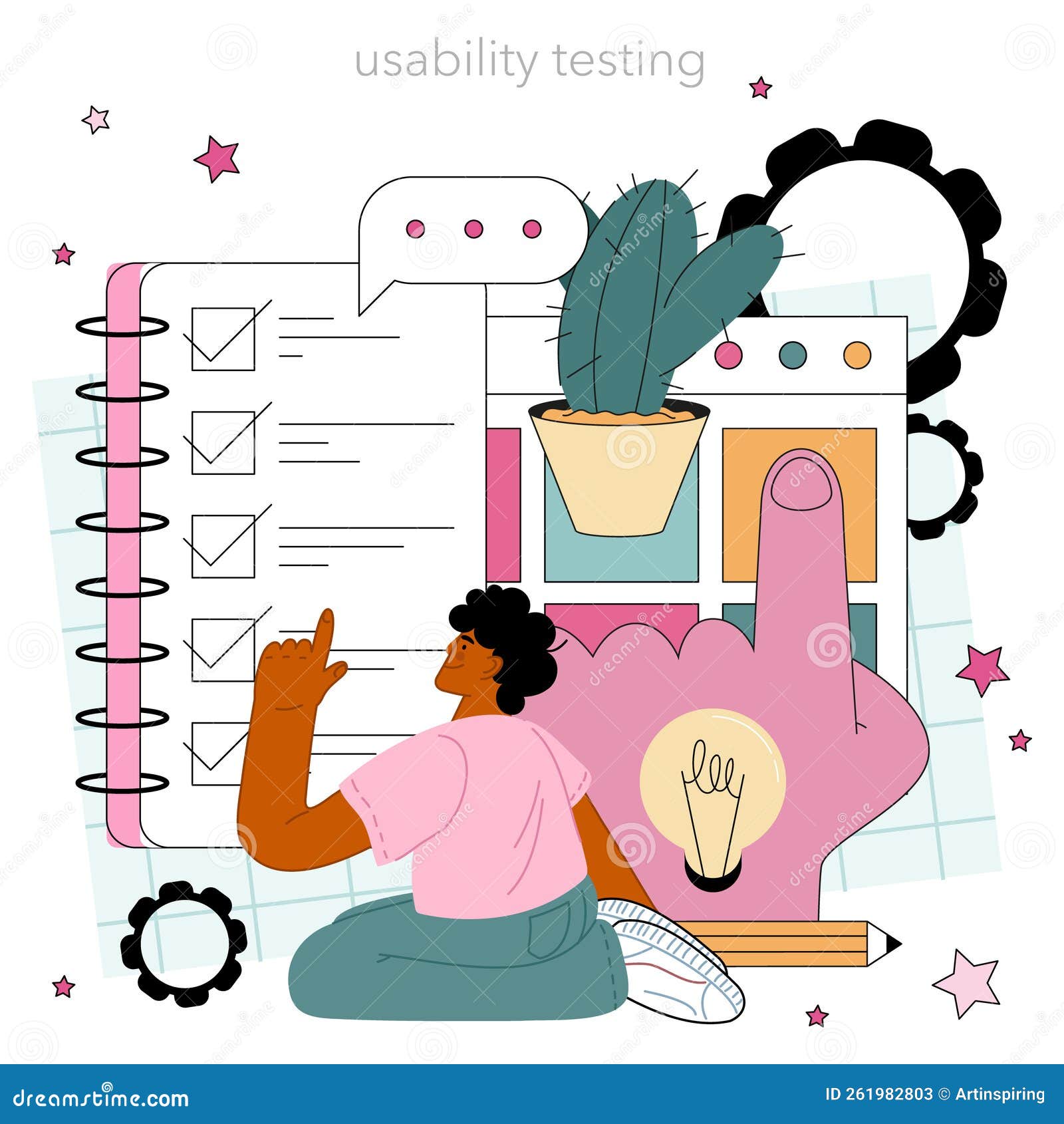 Website Testing Concept Code Testing And Debugging Stock Vector Illustration Of Tester