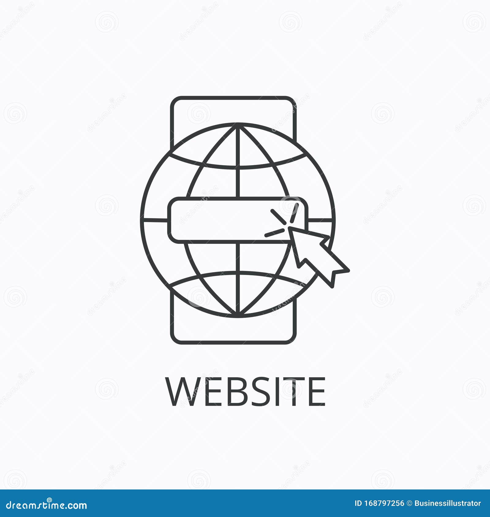 Website Thin Line Icon. Vector Outline Illustration Stock Illustration ...
