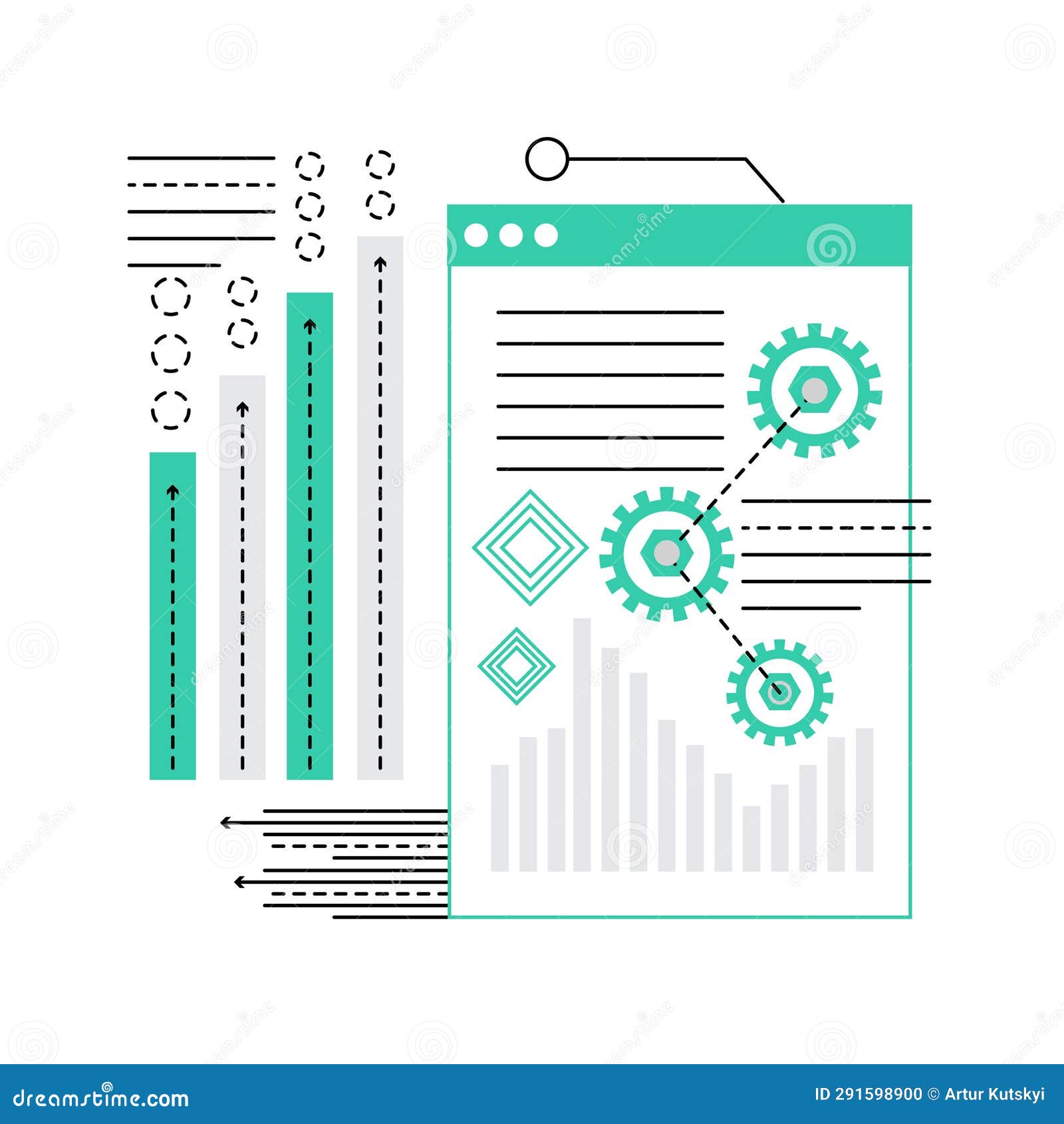 Website traffic analysis stock illustration. Illustration of digital ...