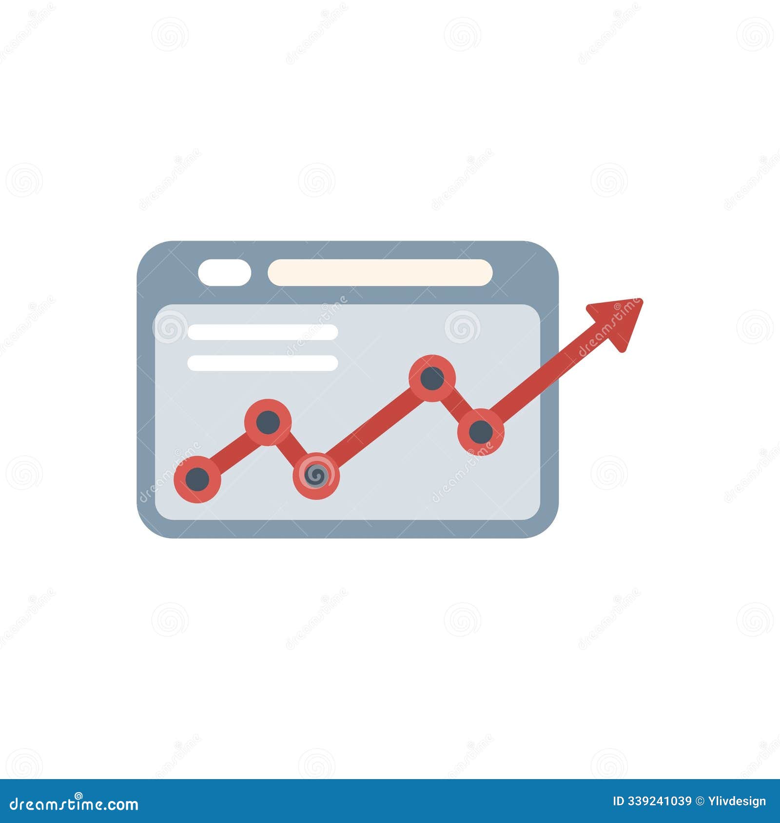 Website Traffic Growing Up Shown on Graph Chart Stock Illustration ...