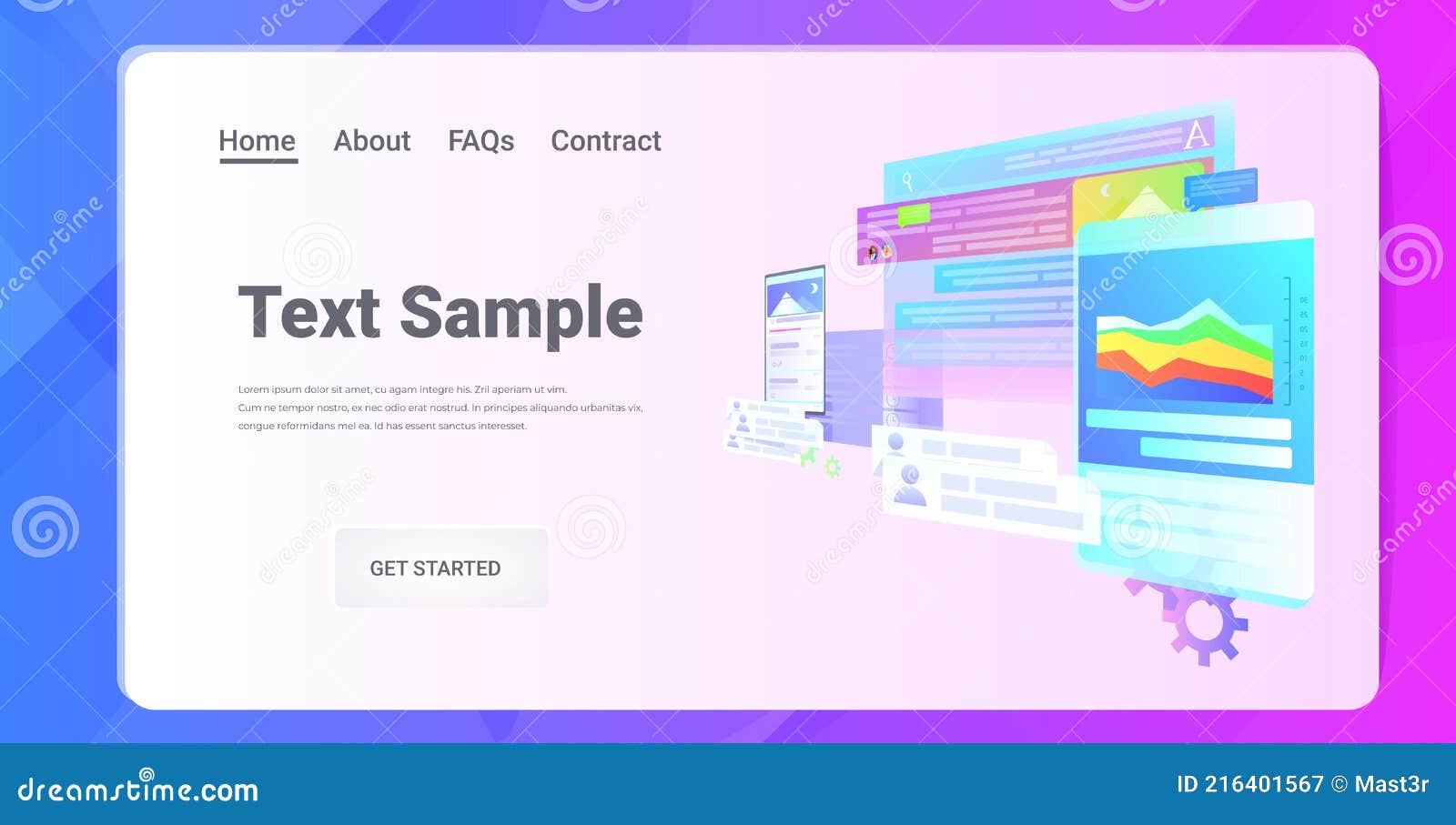 Website Ui Web Application Development Program Software Optimization Concept Horizontal Stock ...