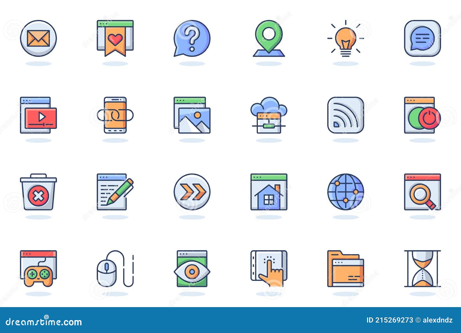 Website UI Web Flat Line Icon. Bundle Outline Pictogram Stock Vector ...