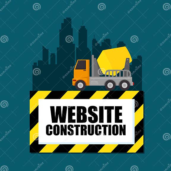 Website Under Construction Background Stock Vector - Illustration of ...