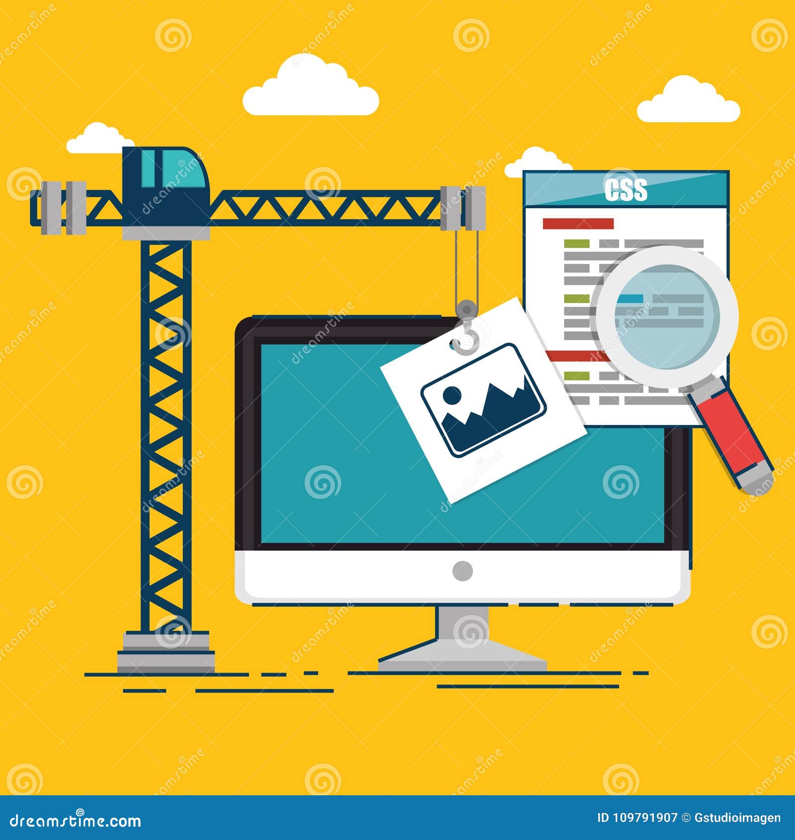 Website Under Construction Background Stock Vector - Illustration of ...