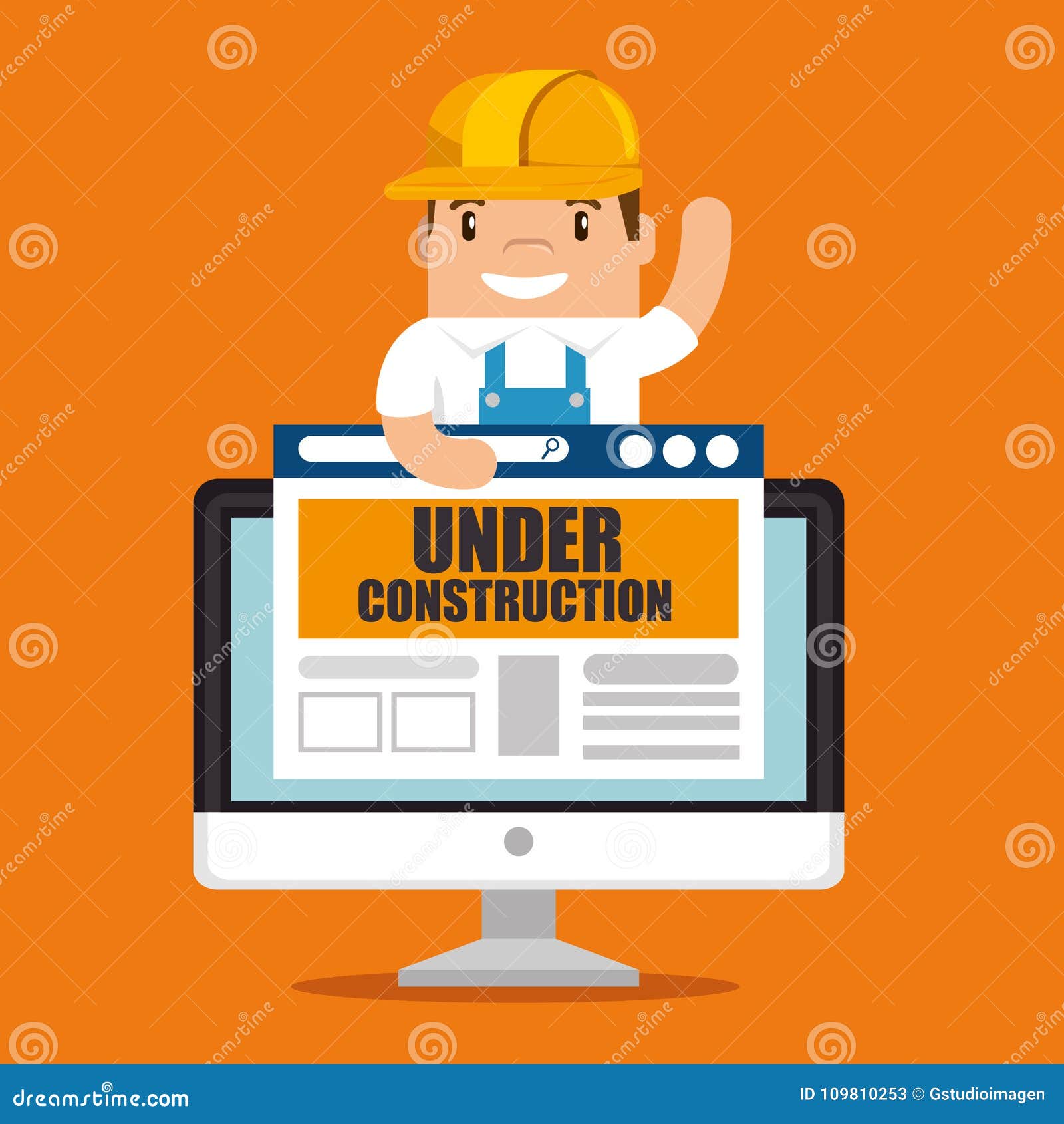Website Under Construction Background Stock Vector - Illustration of ...