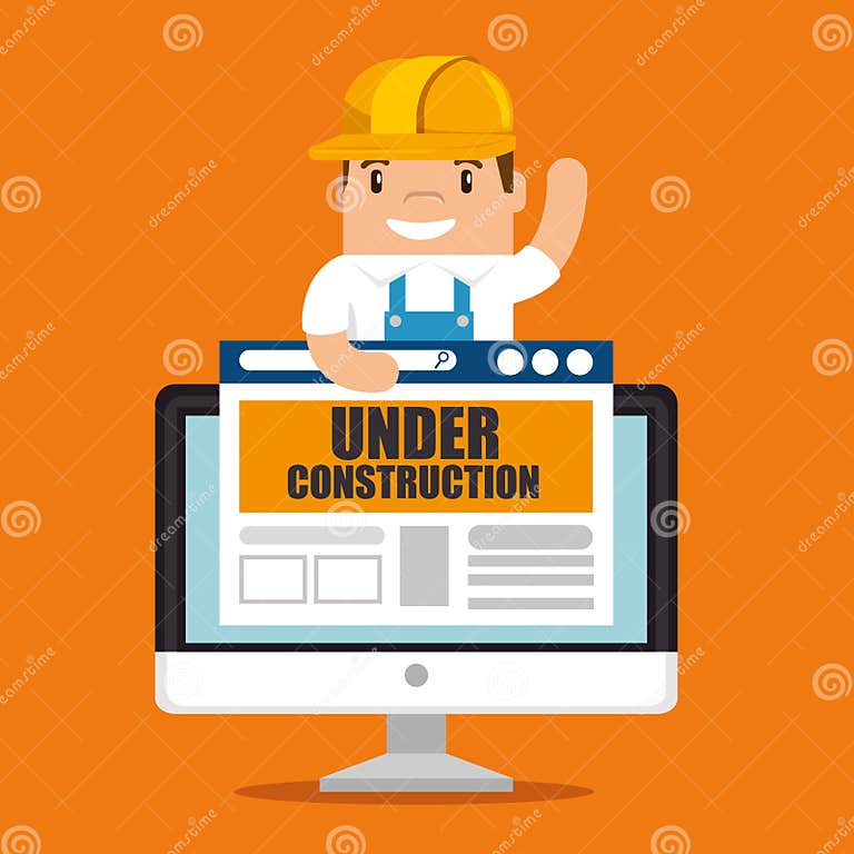 Website Under Construction Background Stock Vector - Illustration of ...
