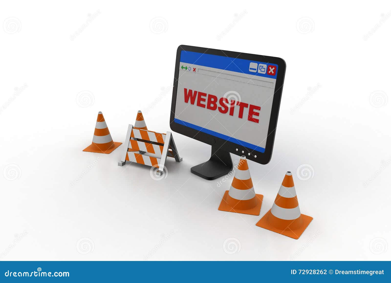 Website Under Construction Concept Stock Illustration - Illustration of ...