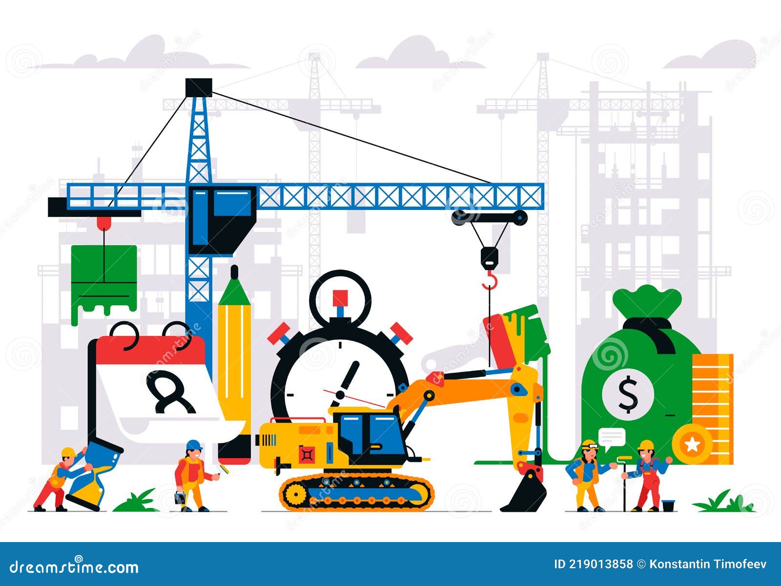 The Website is Under Construction. Error Page, Maintenance Stock Vector ...