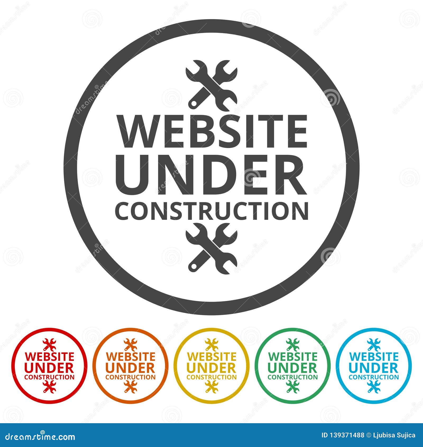 Website Under Construction Icon Stock Vector - Illustration of progress ...