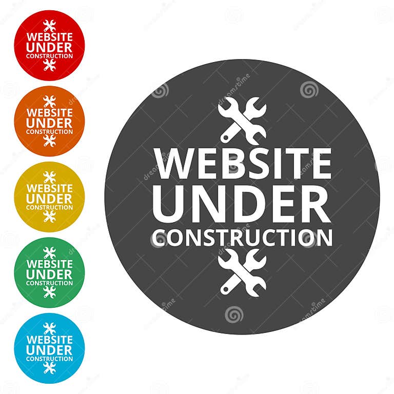 Website Under Construction Icon Stock Vector - Illustration of ...