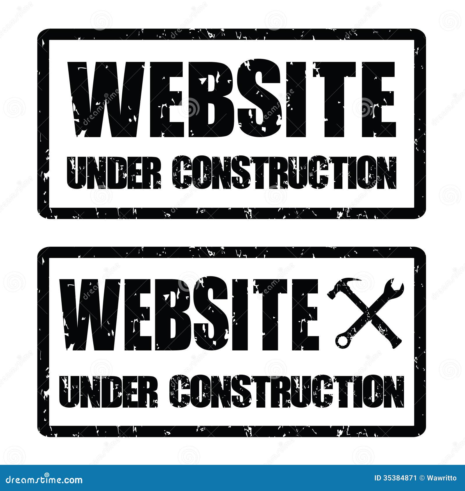 Website Under Construction Sign Stock Vector - Illustration of black ...