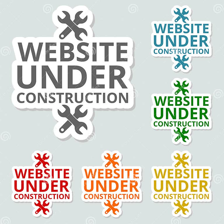 Website Under Construction Sign Stock Vector - Illustration of ...