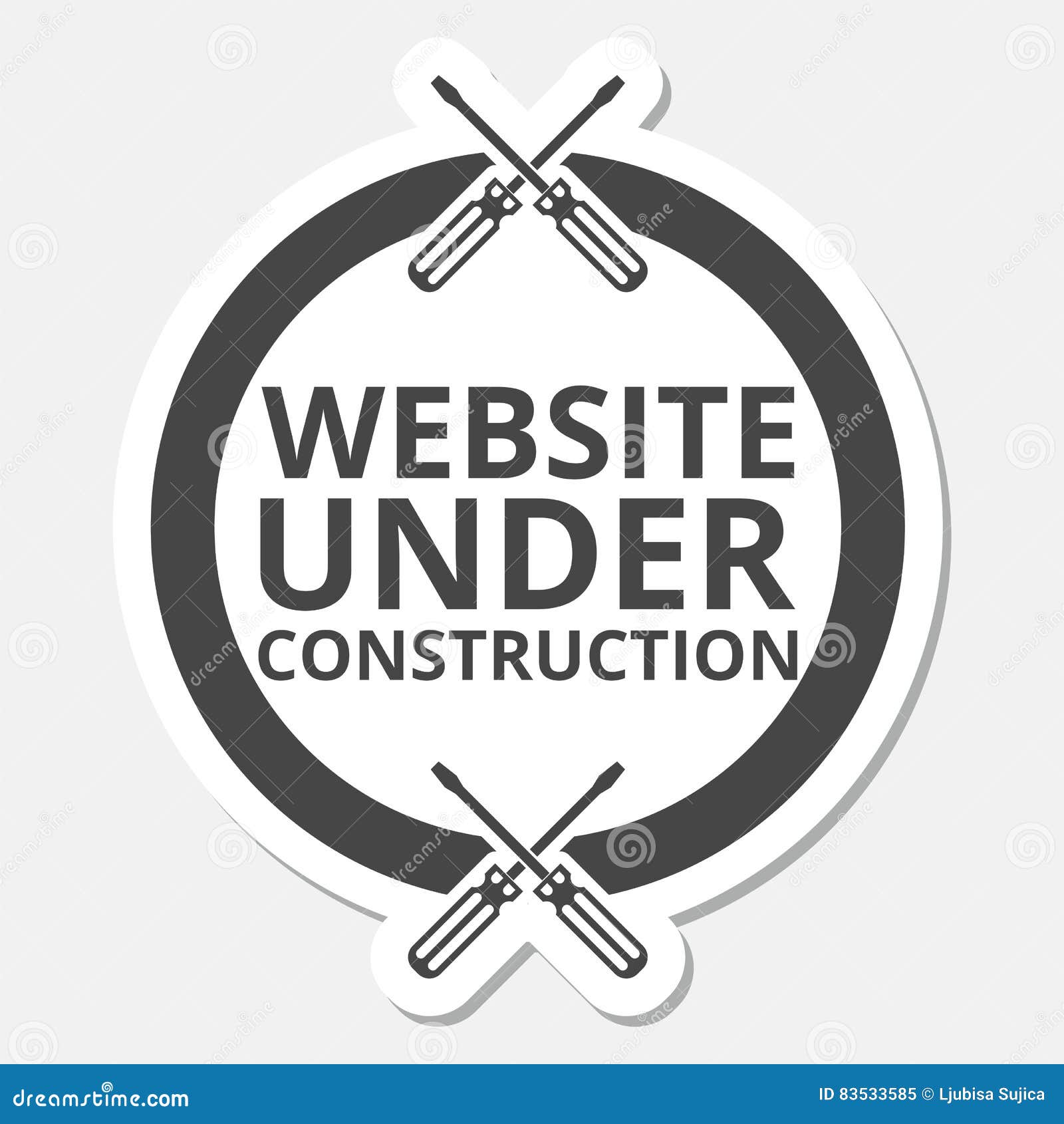 Website Under Construction Sign Stock Vector - Illustration of inform ...