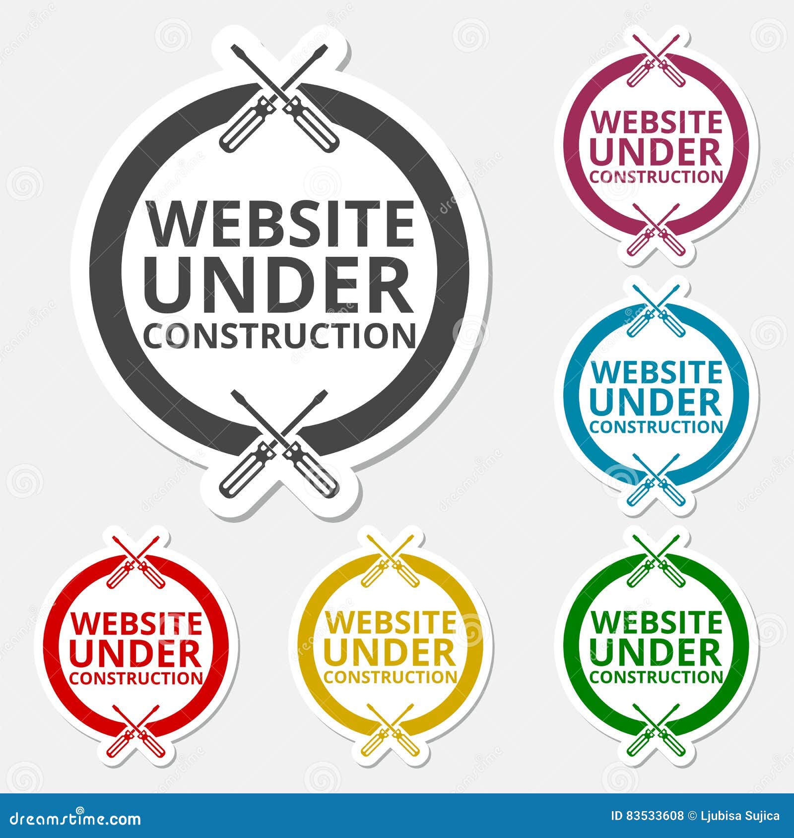 Website Under Construction Sign Stock Vector - Illustration of coming ...