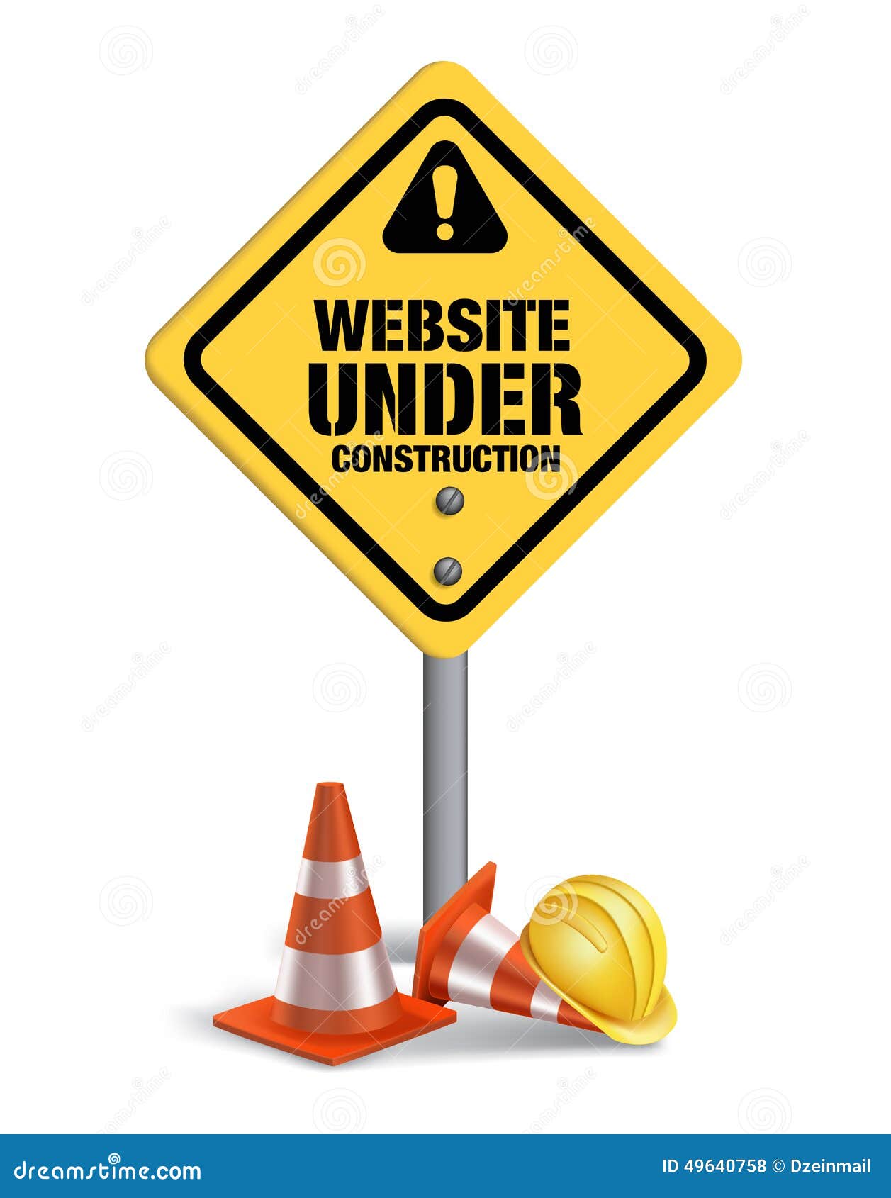 Website Under Construction Sign in White Background Stock Vector ...