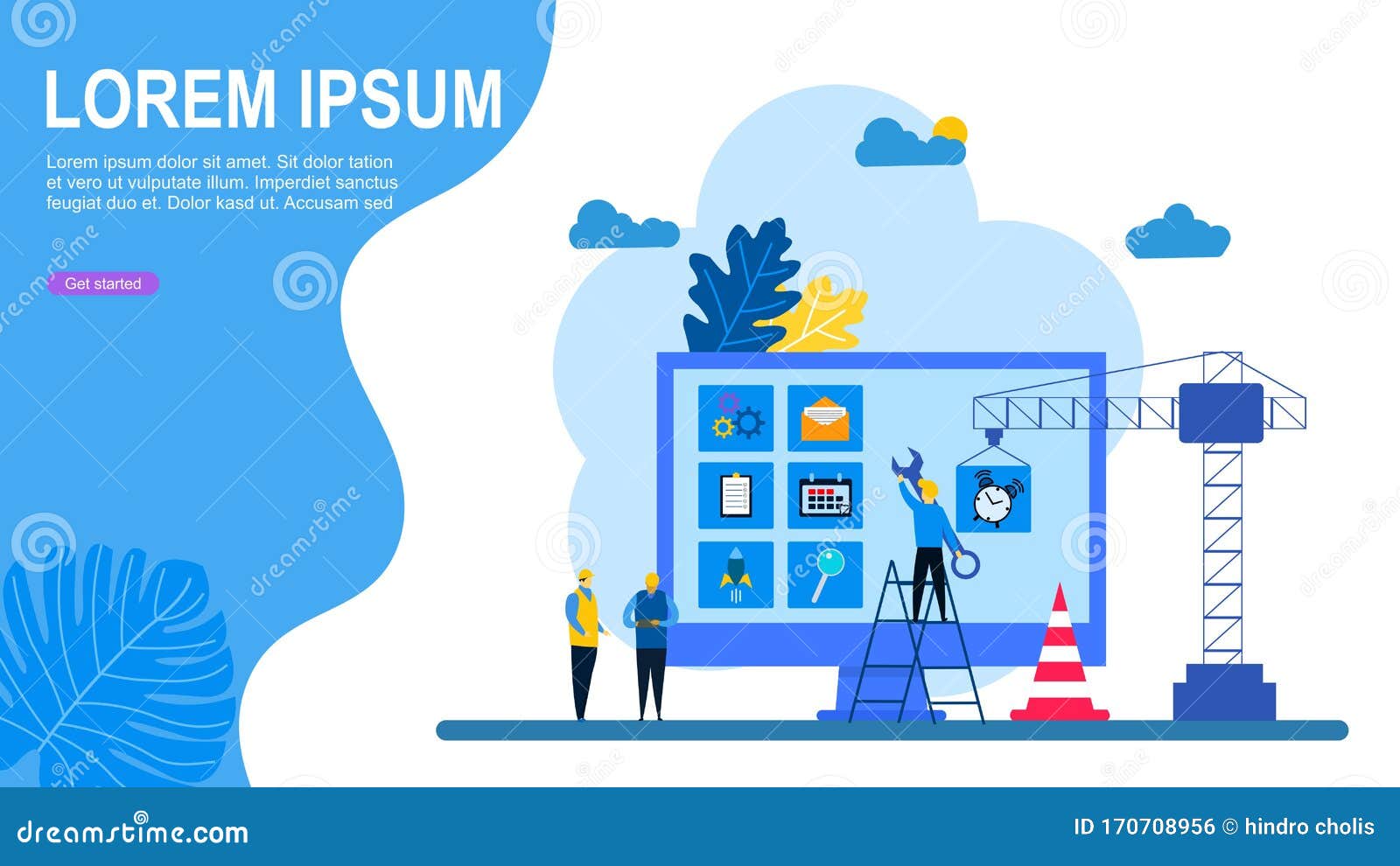 Website is Under Construction with Tiny People Character Concept Stock ...