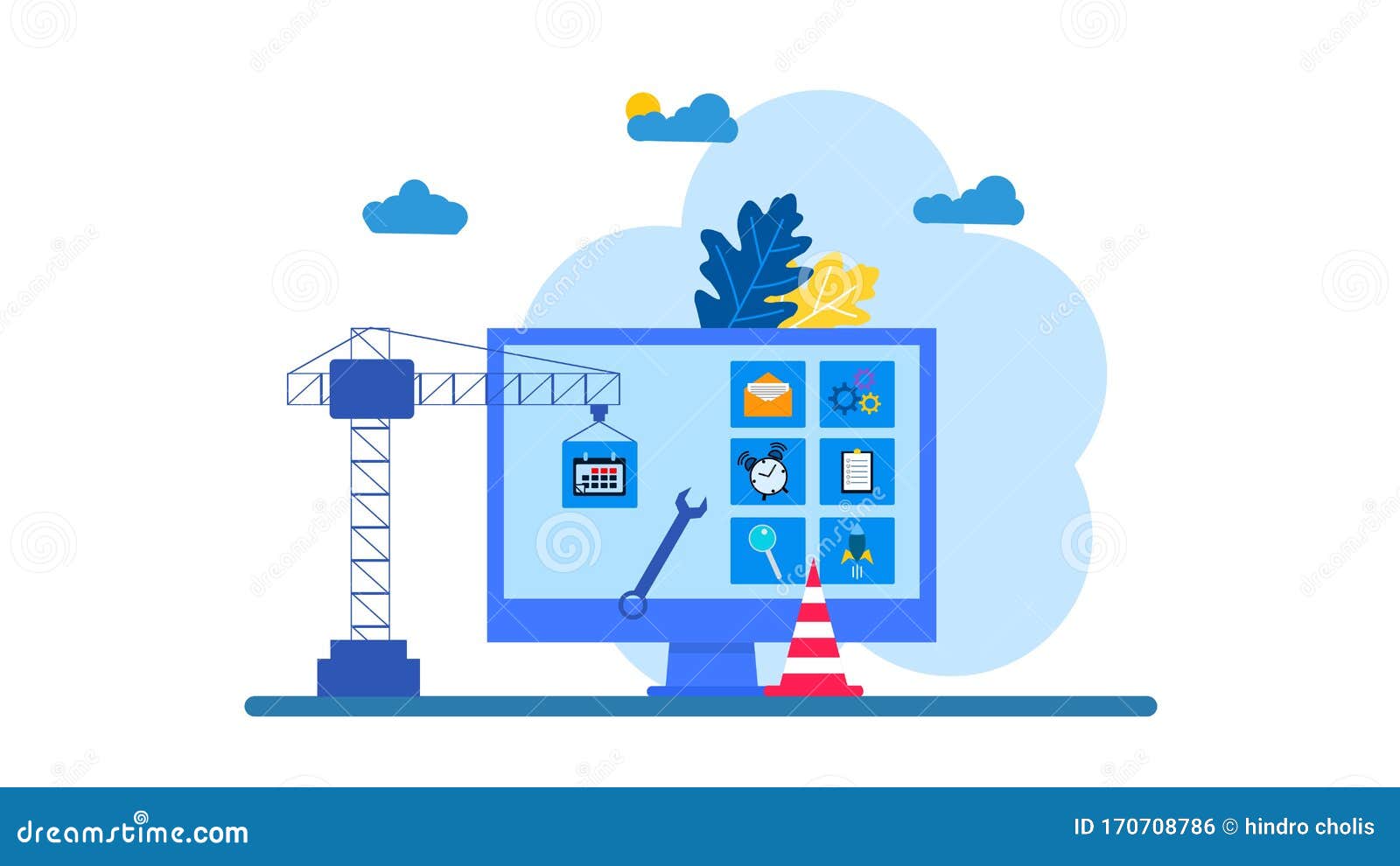 Website is Under Construction .vector Illustration Stock Vector ...