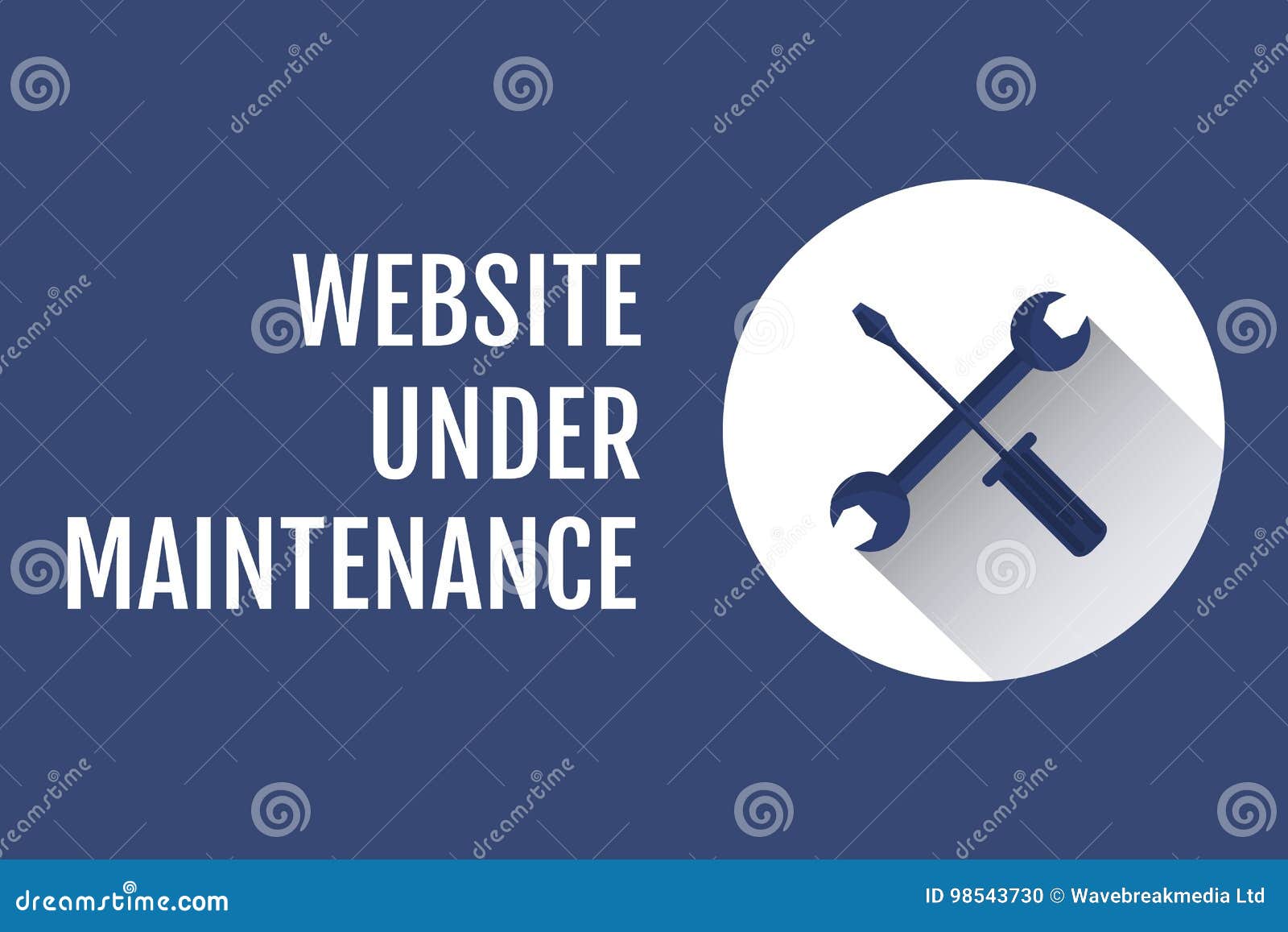 Website Under Maintenance Text With Tools Graphics Against Blue ...