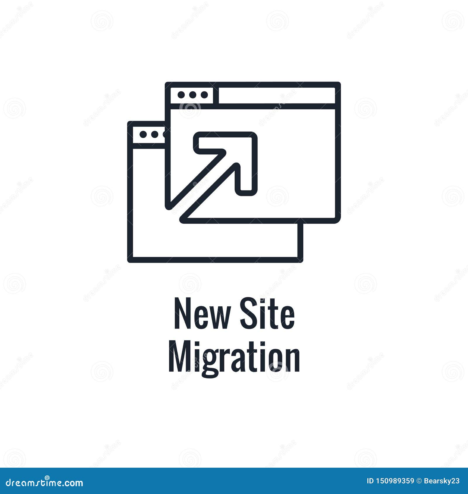 Website Update Icon - with Arrows Thin Line - Outline Imagery Stock ...
