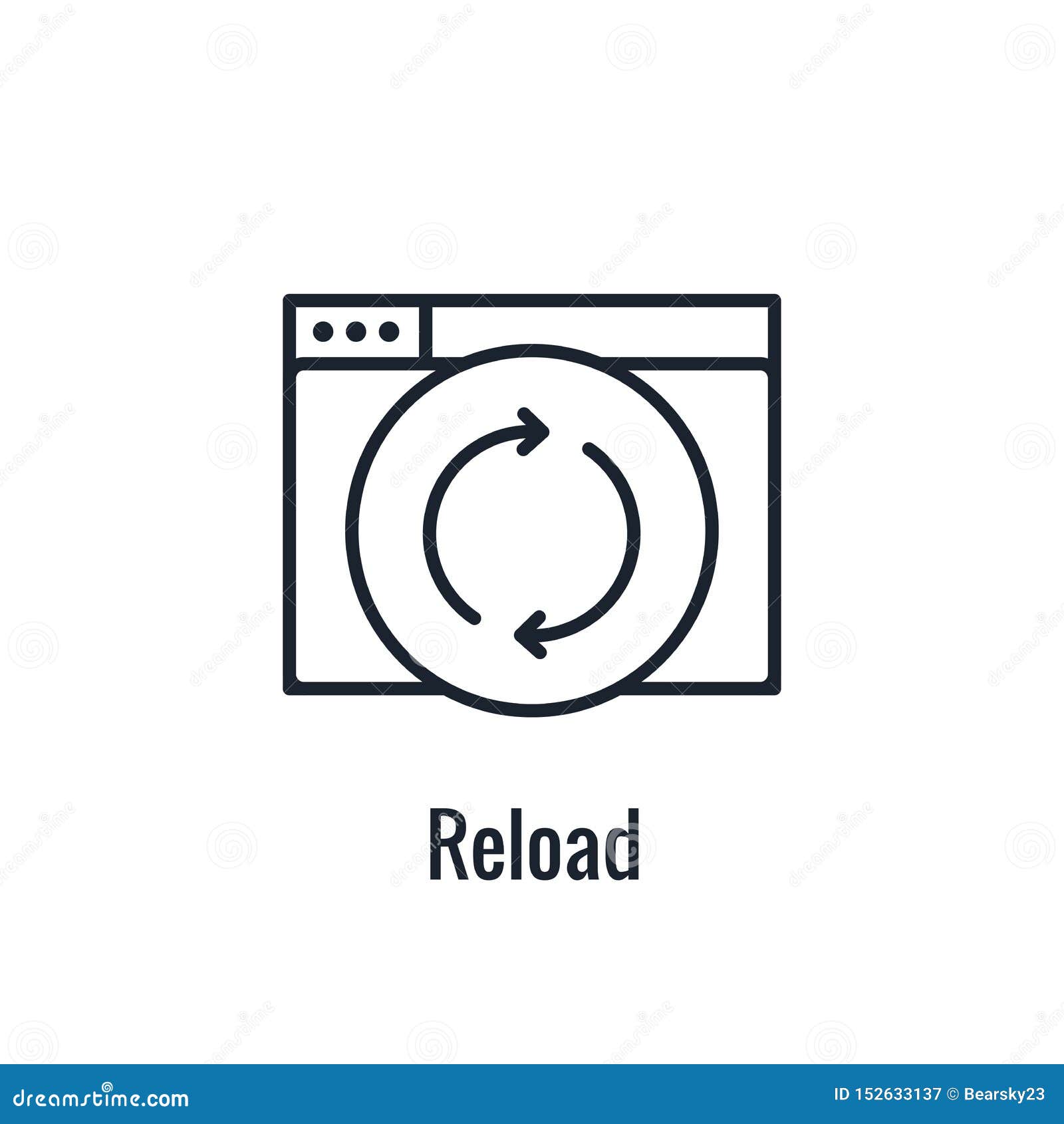 Website Update Icon - with Arrows Thin Line - Outline Imagery Stock ...