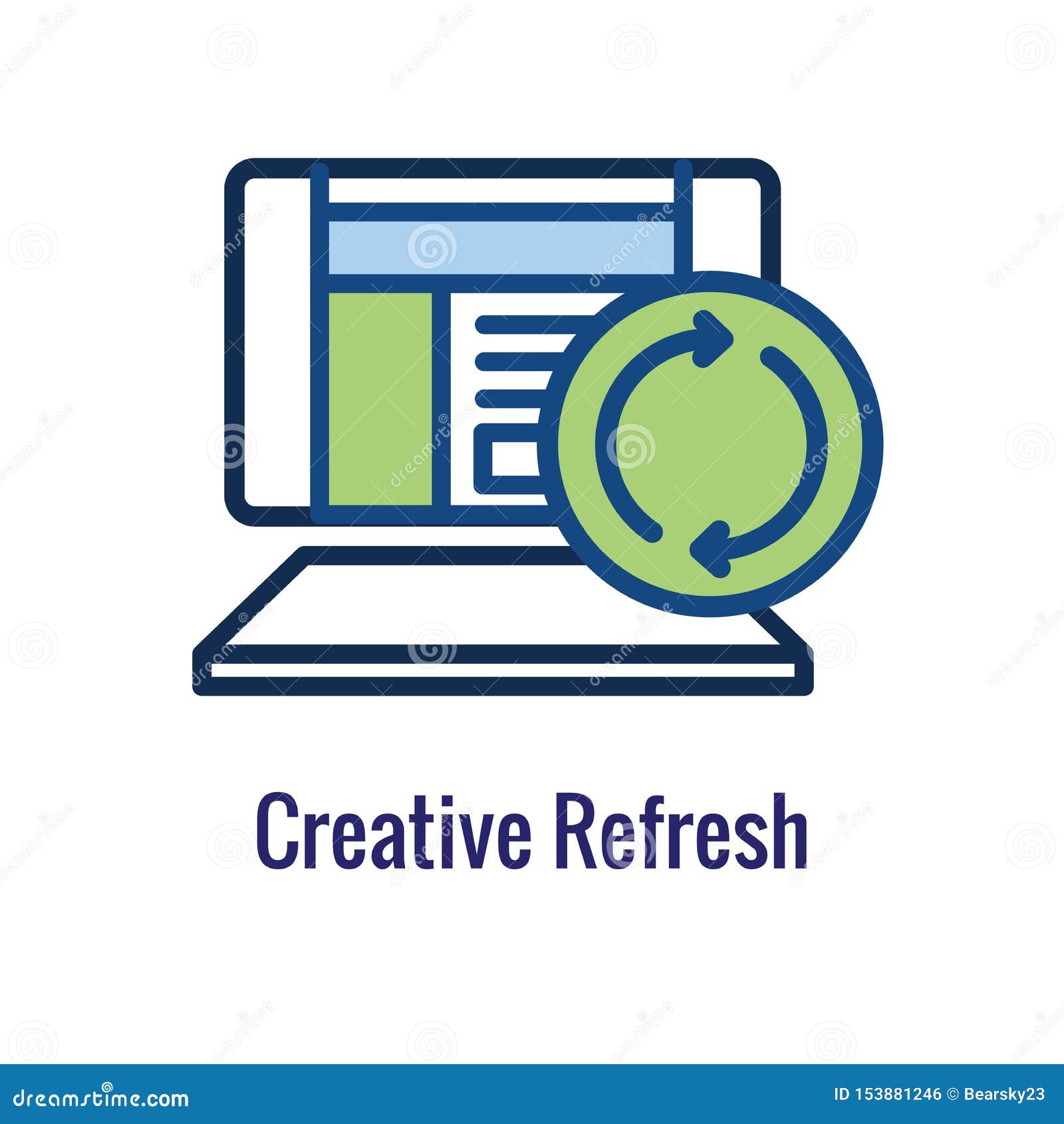 Website Update Icon - with Arrows Thin Line - Outline Imagery Stock ...