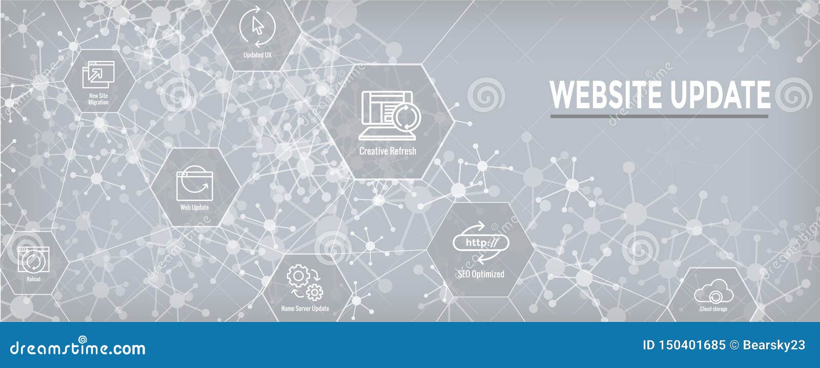 Website Update Icon Set with Web Header Banner Stock Vector ...