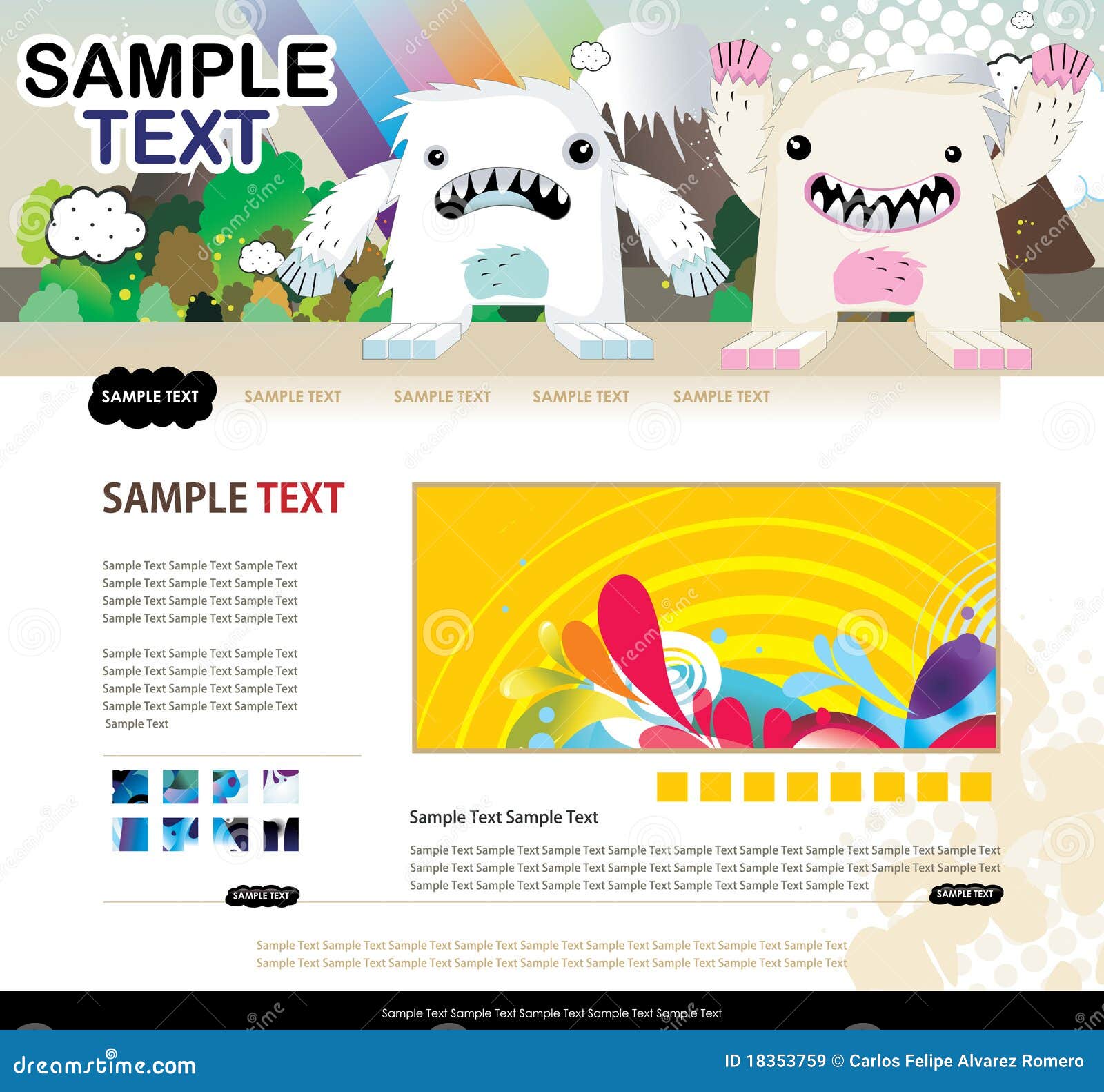 Website Vector Cartoon Characters Stock Illustration - Illustration of ...