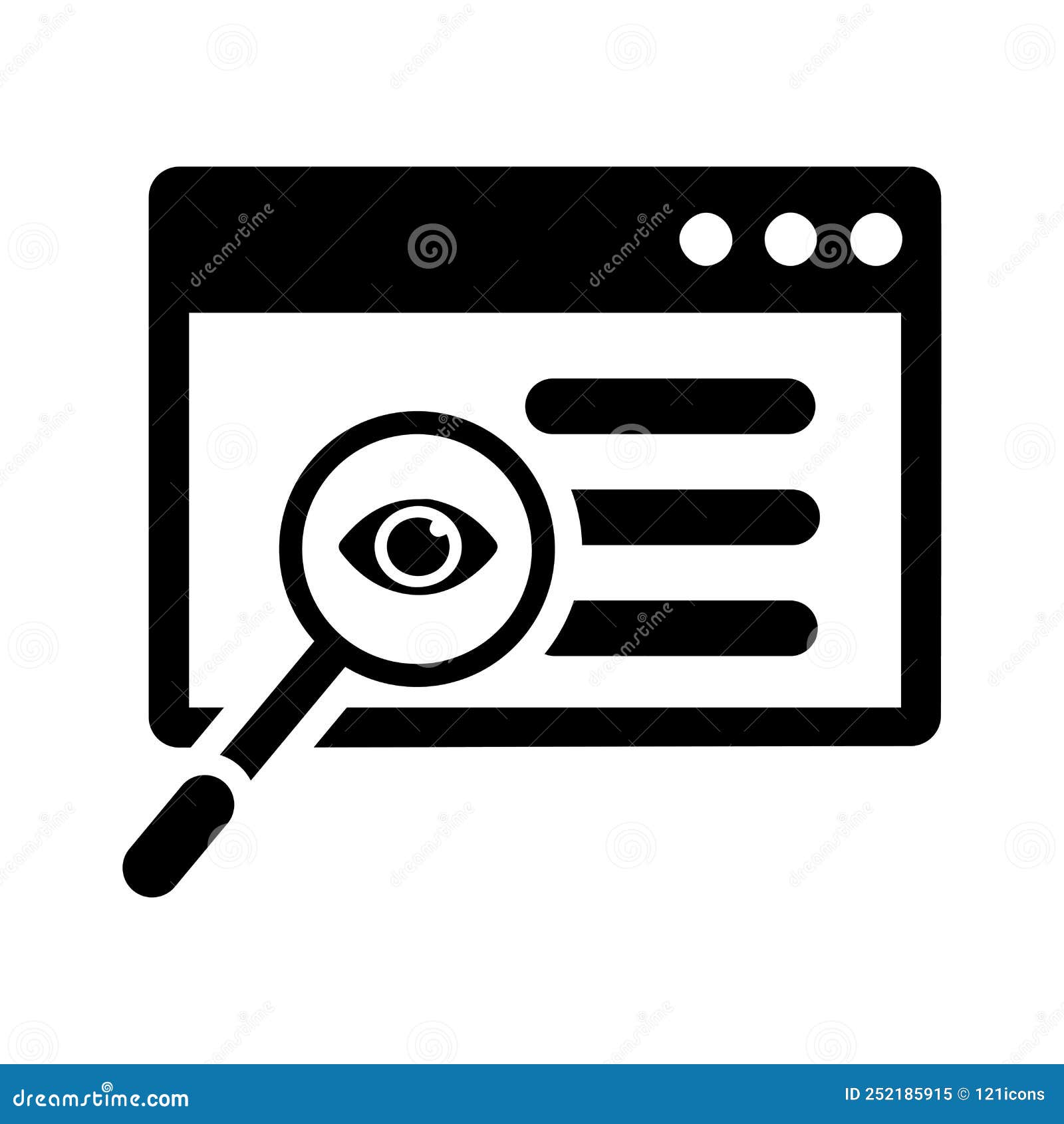 Website Visibility Icon. Black Vector Graphics Stock Vector ...