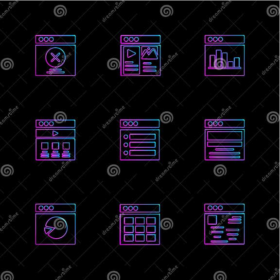 Website , Web , User Interface , Web App , Eps Icons Set Vector Stock ...