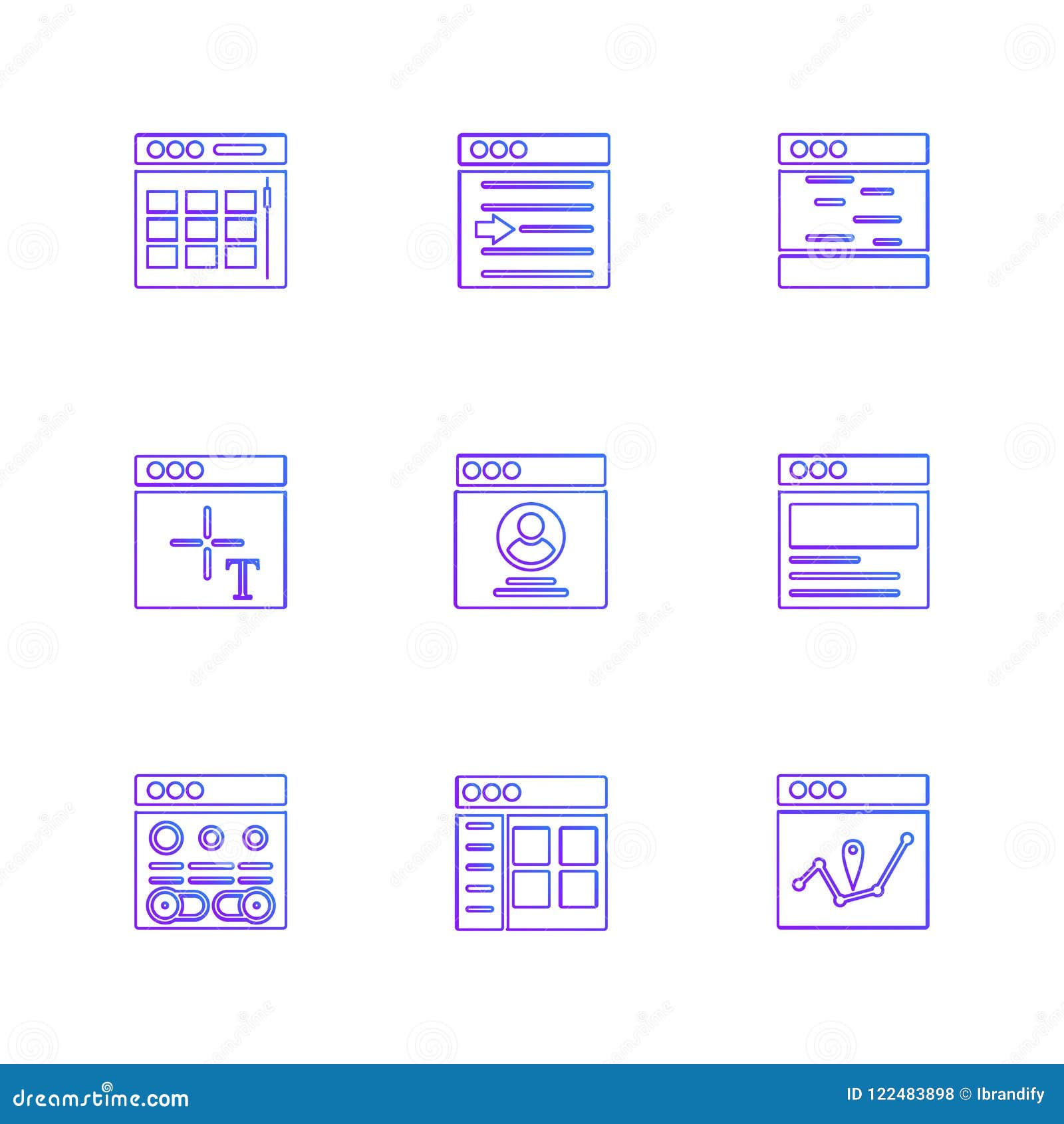 Website , Web , User Interface , Web App , Eps Icons Set Vector Stock ...