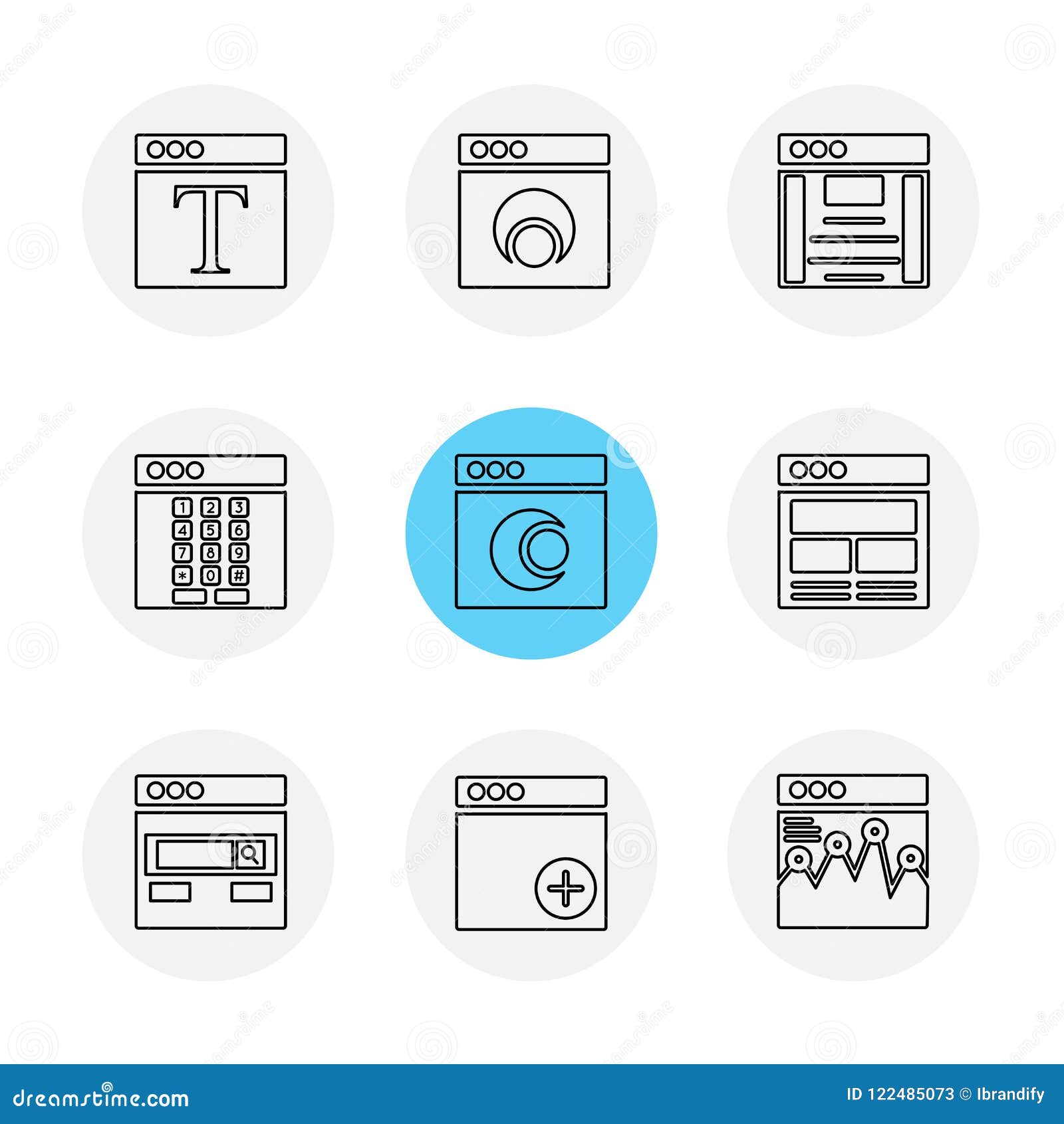Website , Web , User Interface , Web App , Eps Icons Set Vector Stock ...