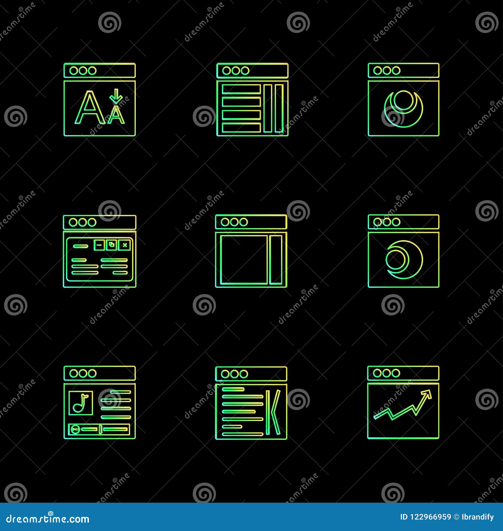 Website , Web , User Interface , Web App , Eps Icons Set Vector Stock ...