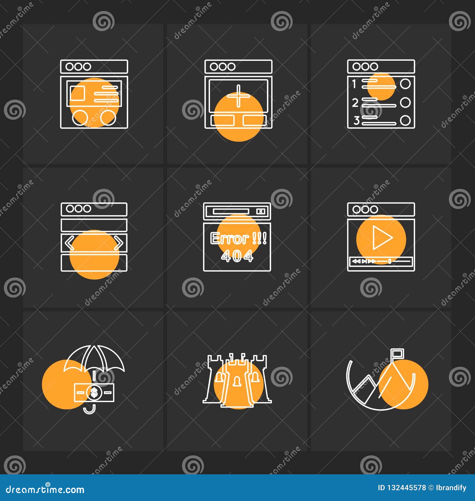 Website Web User Interface Web App Eps Icons Set Vector Stock