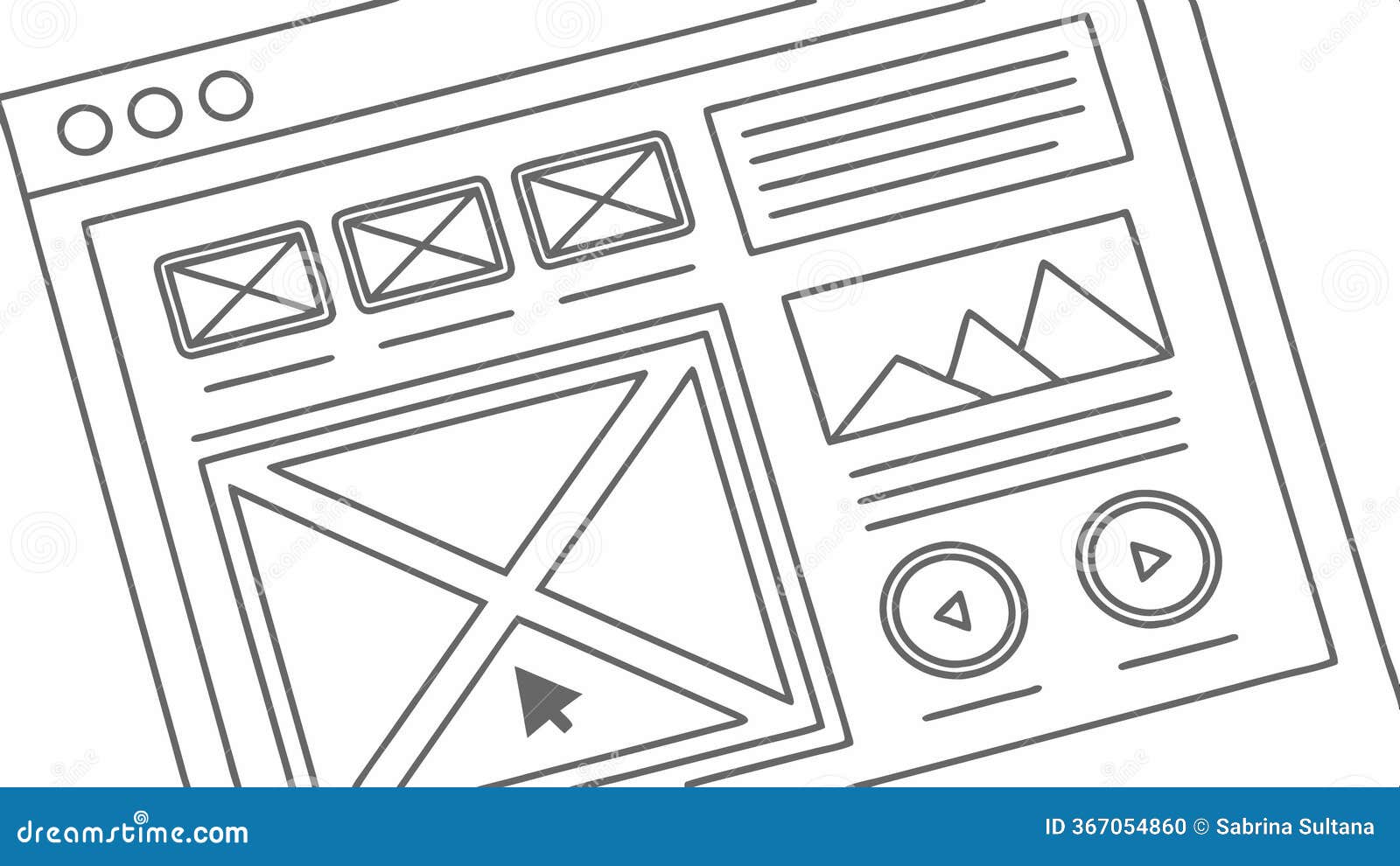 Wireframe UI, UX And GUI Layout With Different Login Screens Including ...