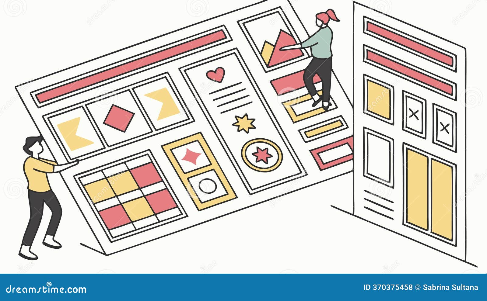 Wireframe UI, UX And GUI Layout With Different Login Screens Including ...