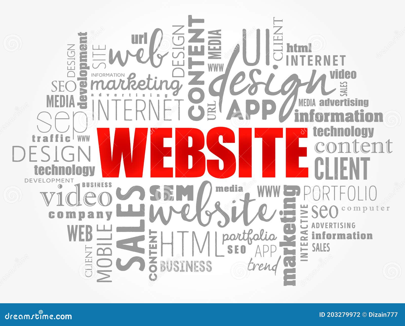 WEBSITE word cloud collage stock illustration. Illustration of company ...