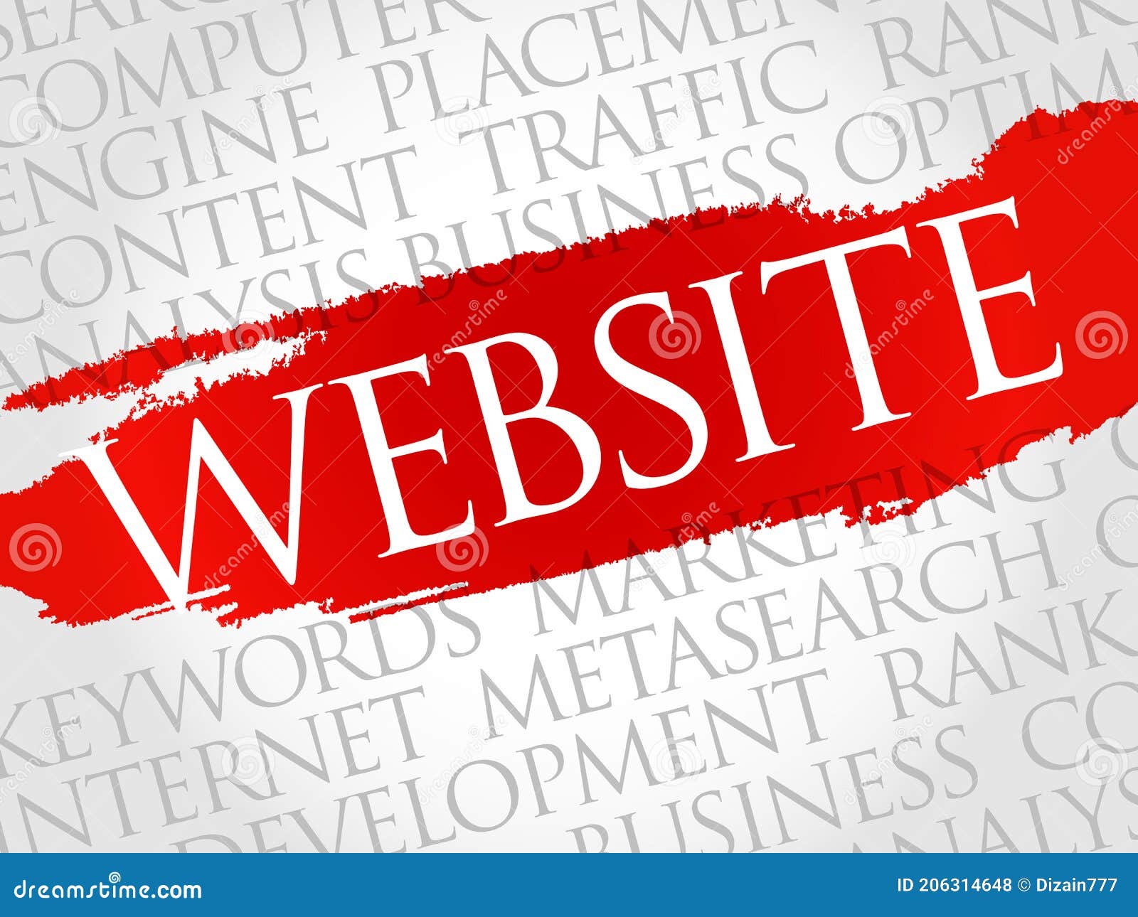 WEBSITE word cloud stock illustration. Illustration of domain - 206314648
