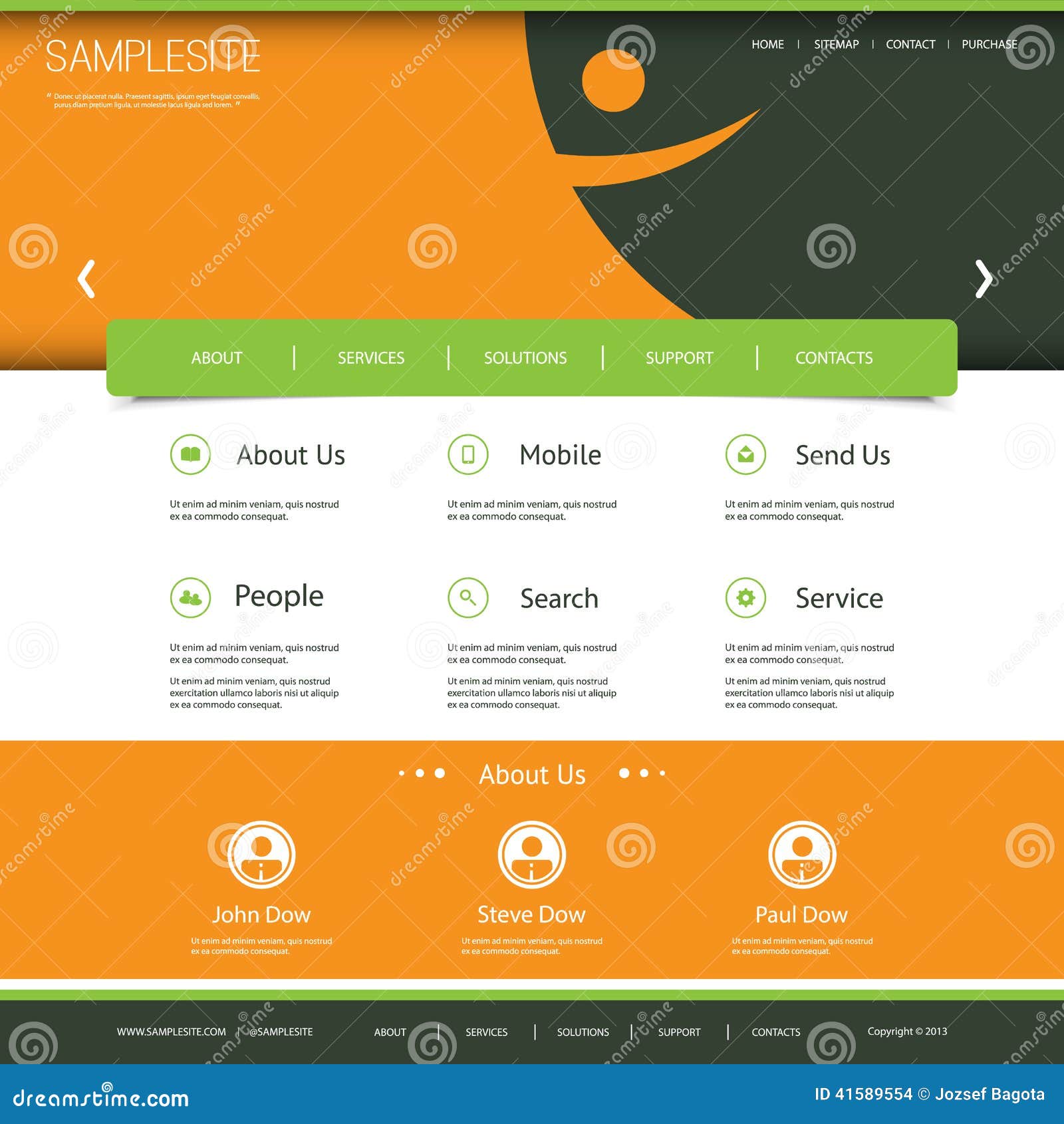 Websitemalplaatje Met Abstract Smiley Header Design Vector Illustratie ...