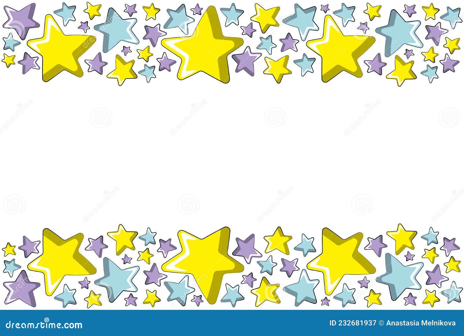 Banner in the Form of a Frame with Little Star Stock Vector ...