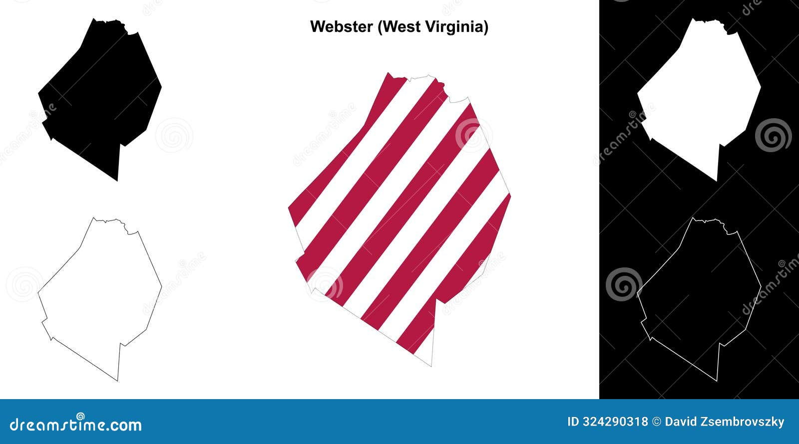 Webster Outline Map Cartoon Vector | CartoonDealer.com #361616331