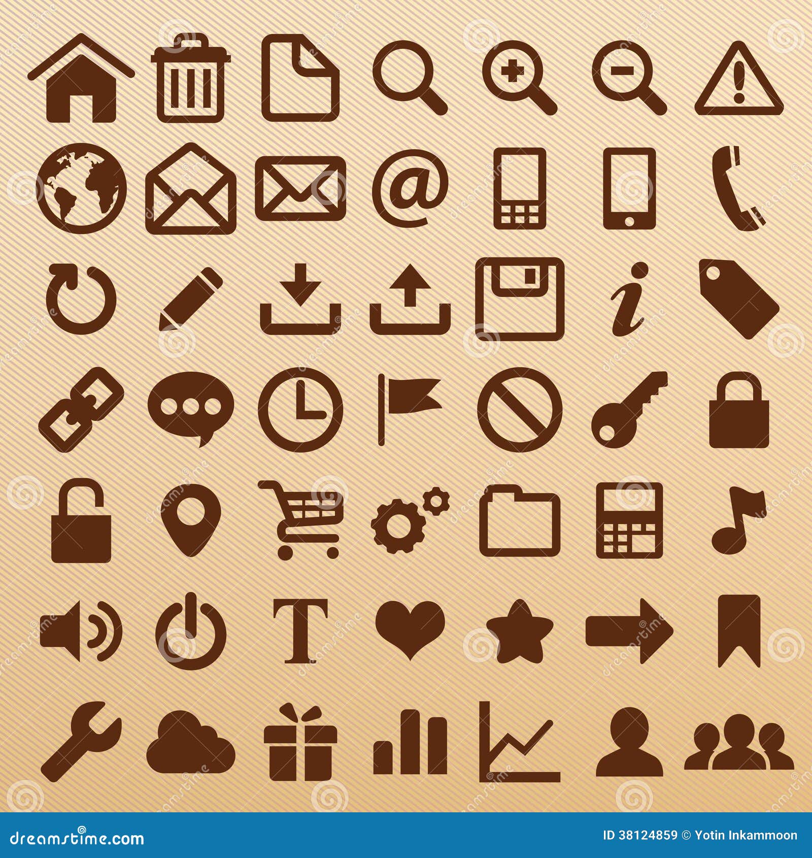 WebSymbols stock illustration. Illustration of icon, interface - 38124859