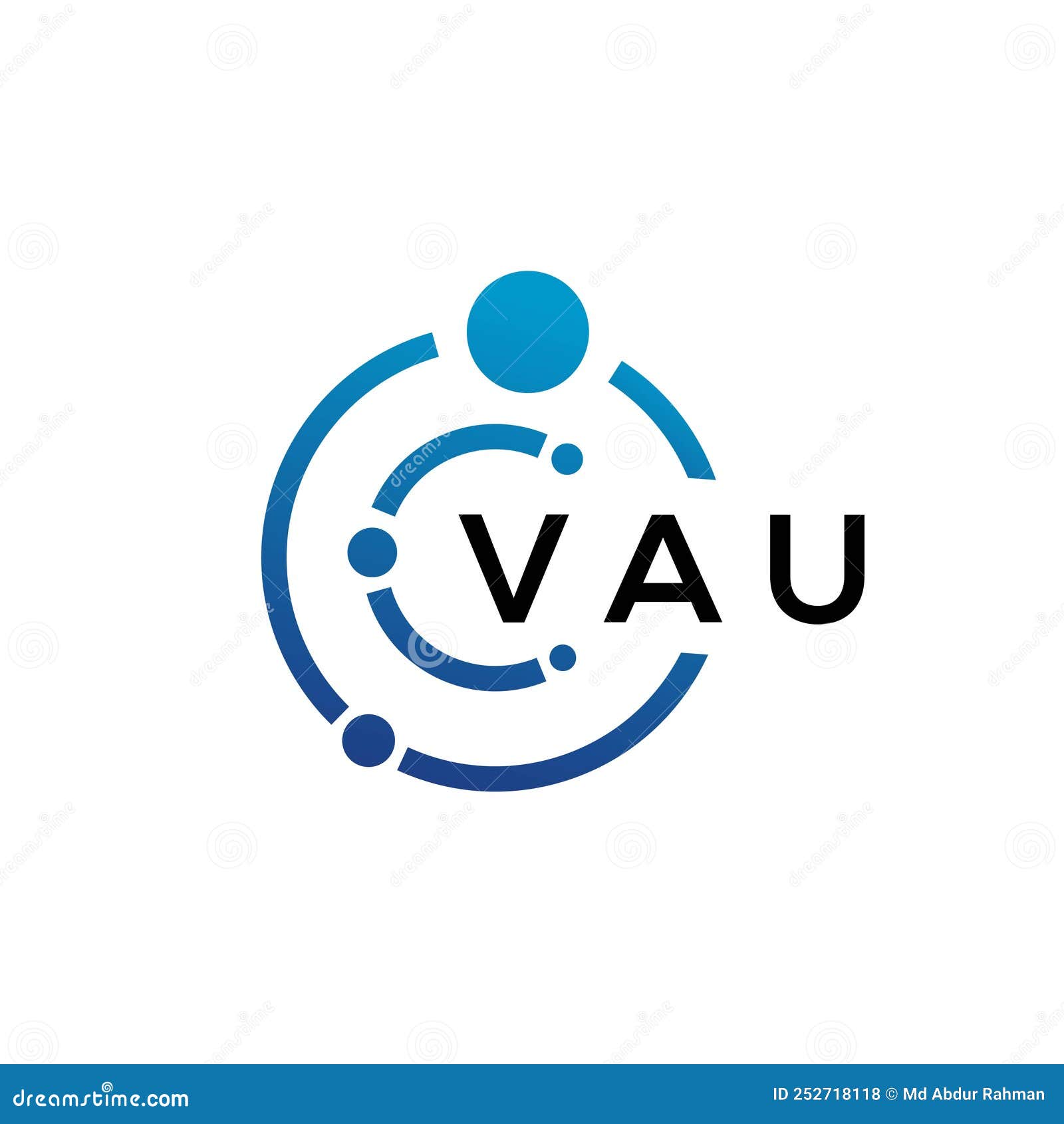 WebVAU Letter Technology Logo Design On White Background. VAU Creative ...