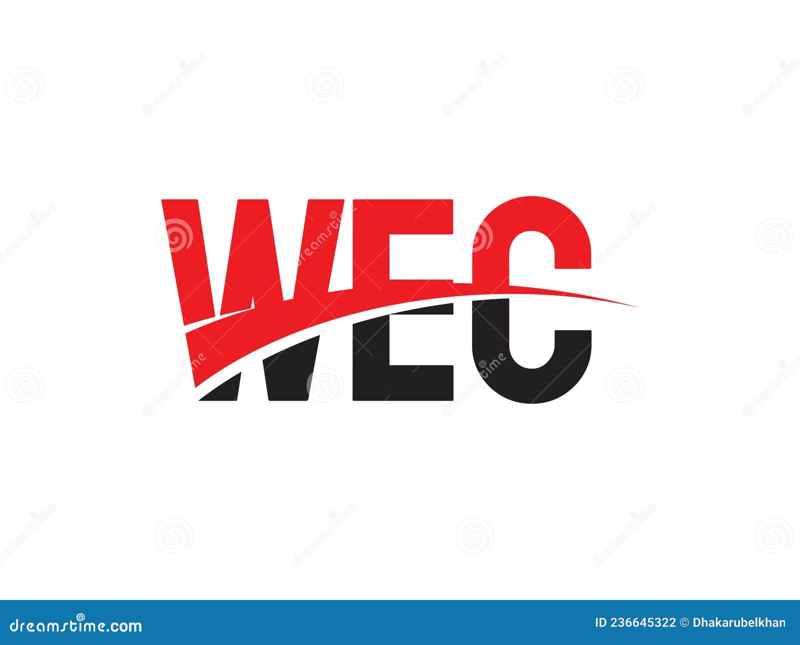 WEC Letter Initial Logo Design Vector Illustration Stock Vector ...