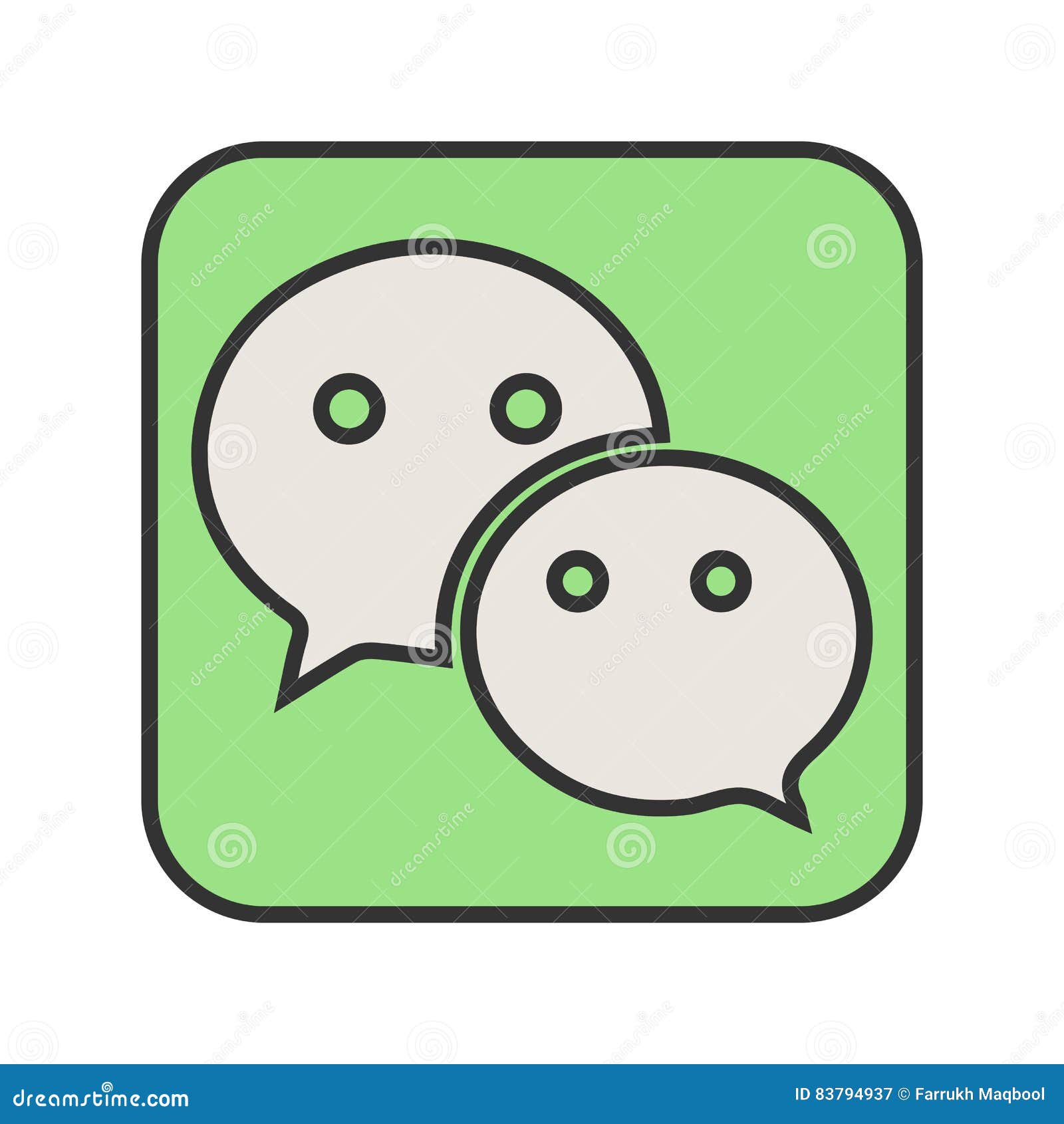 Wechat 向量例证. 插画 包括有 媒体, 联络, 沟通, 社会, 连接数, 图标, 购买权, 朋友 - 83794937